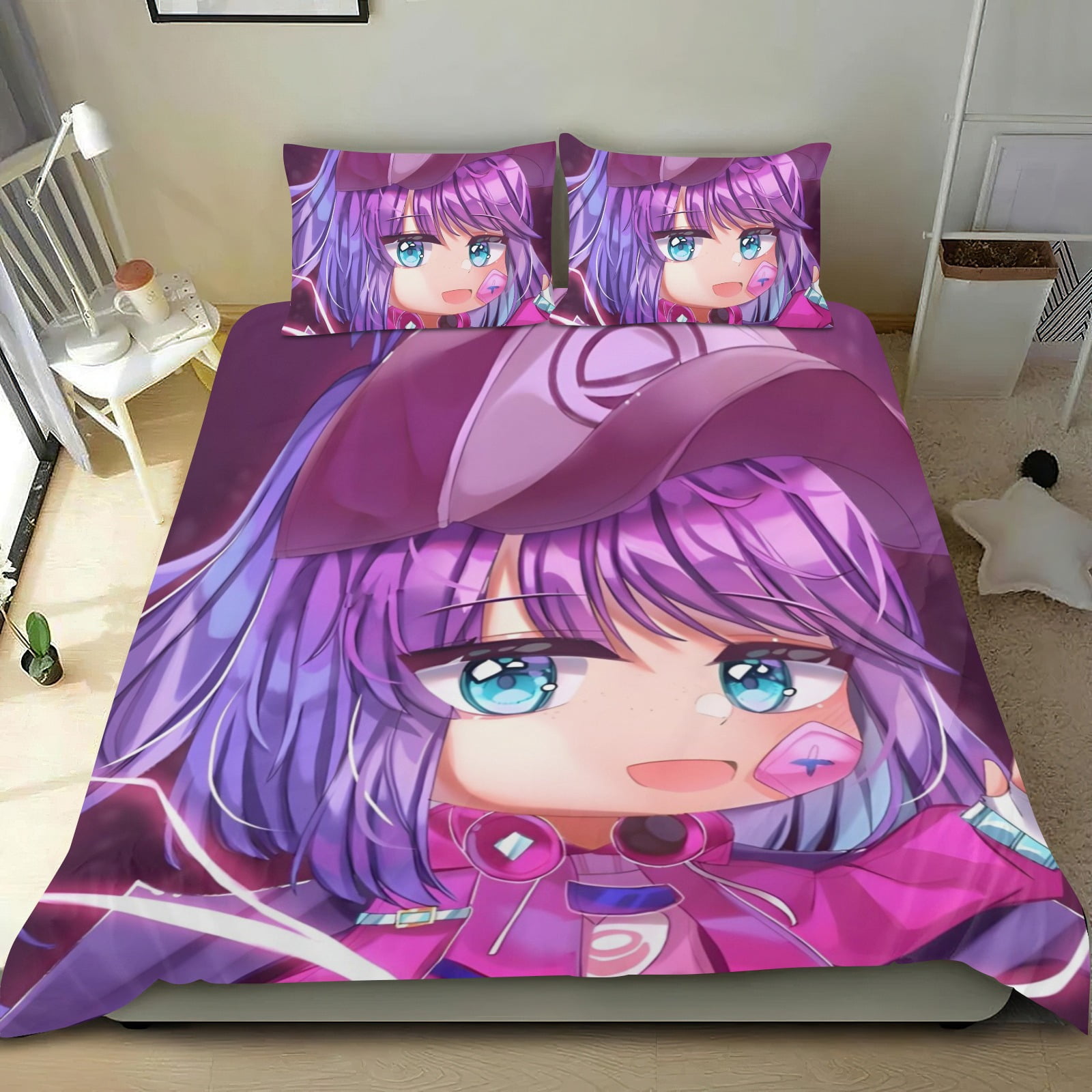 Gacha Life-themed Bed Sheet Set Three Piece Set Comfortable And Skin ...