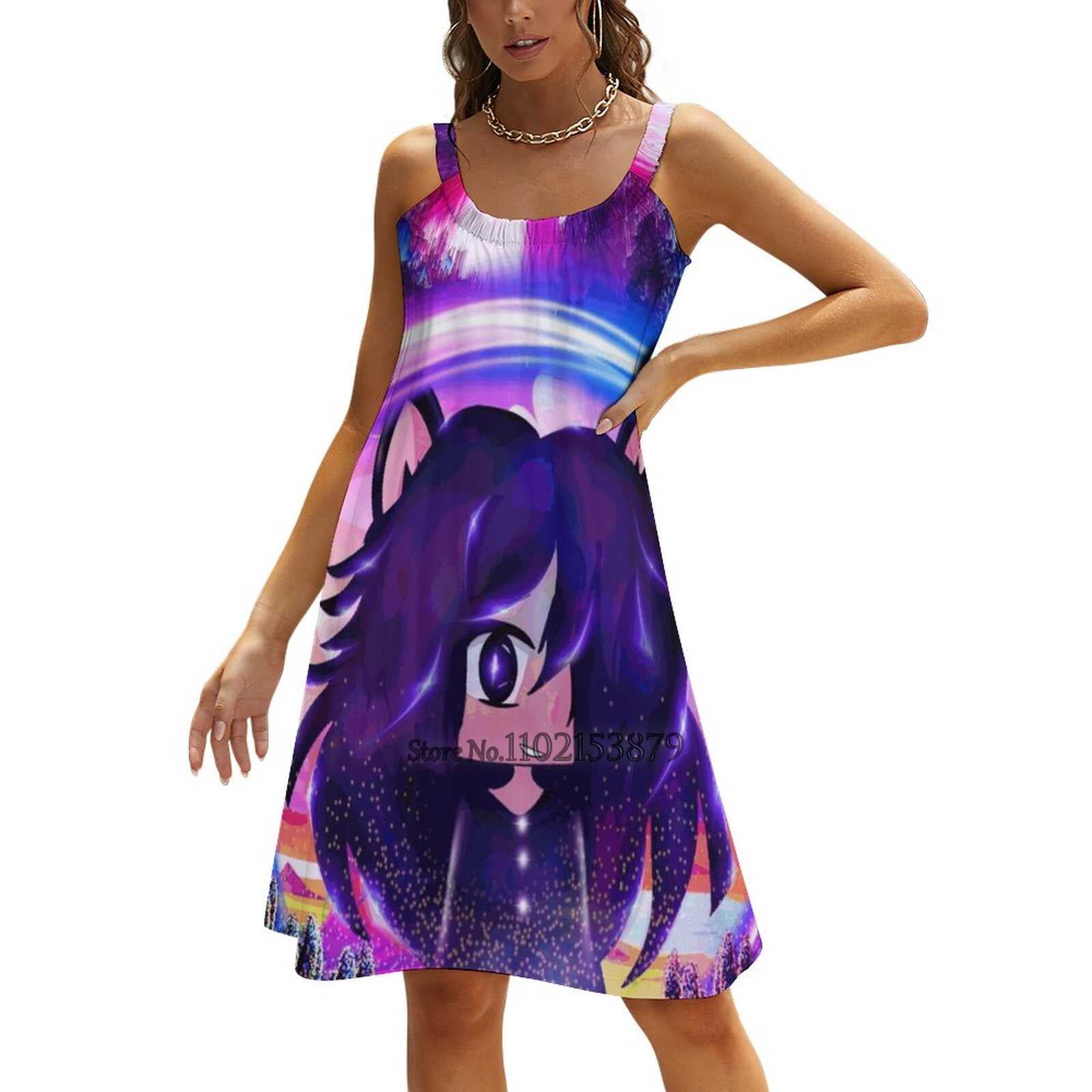 Gacha Portal To The Real Life Back Lacing Backless Dress Square Neck ...