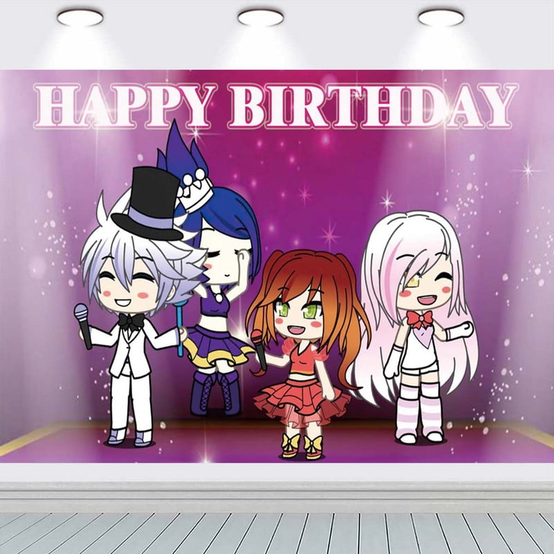 Gacha life Birthday Banner Backdrop Background Taspestry Post Wall ...