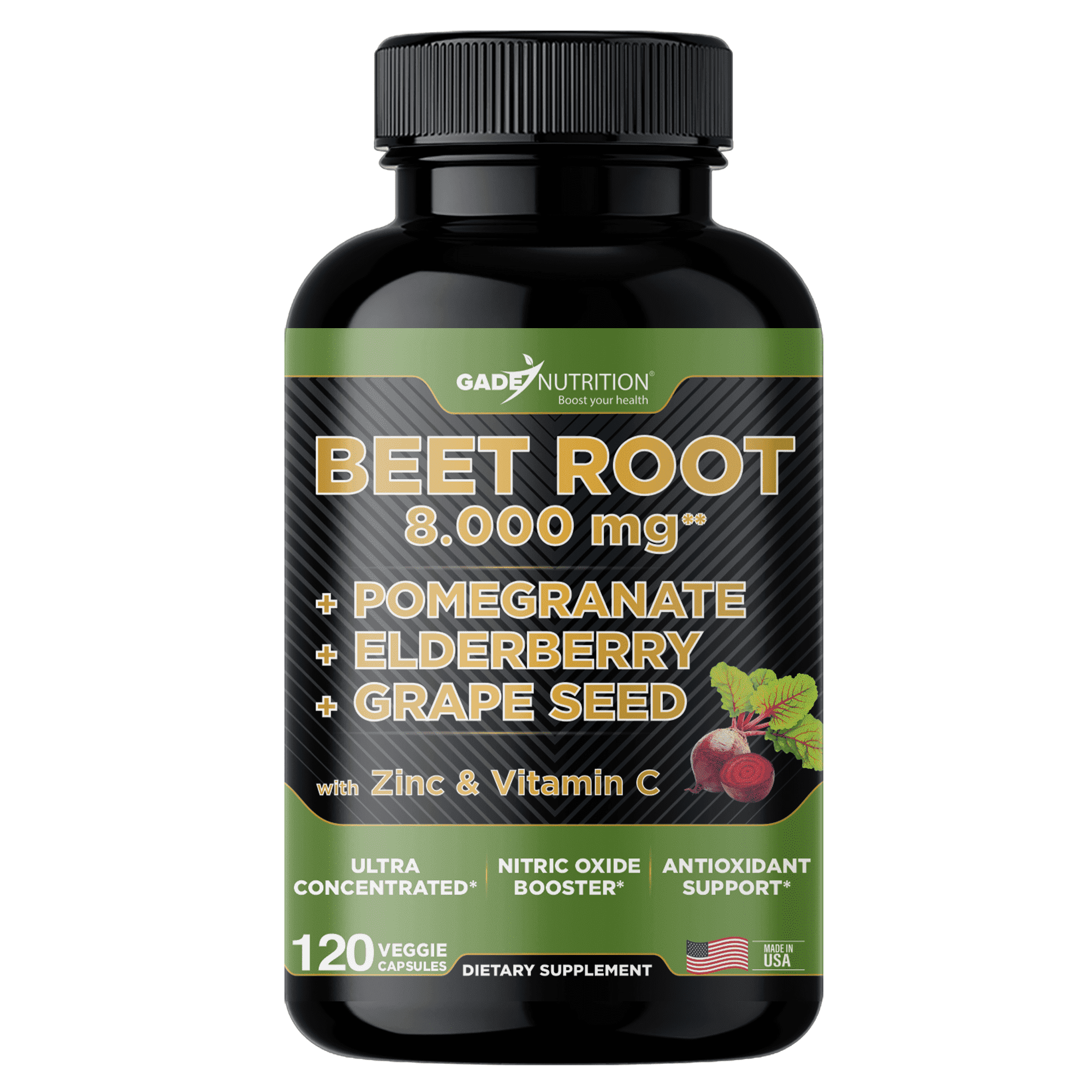 Gade Nutrition - Beet Root Powder Capsules, 20x Concentrated 8000mg ...