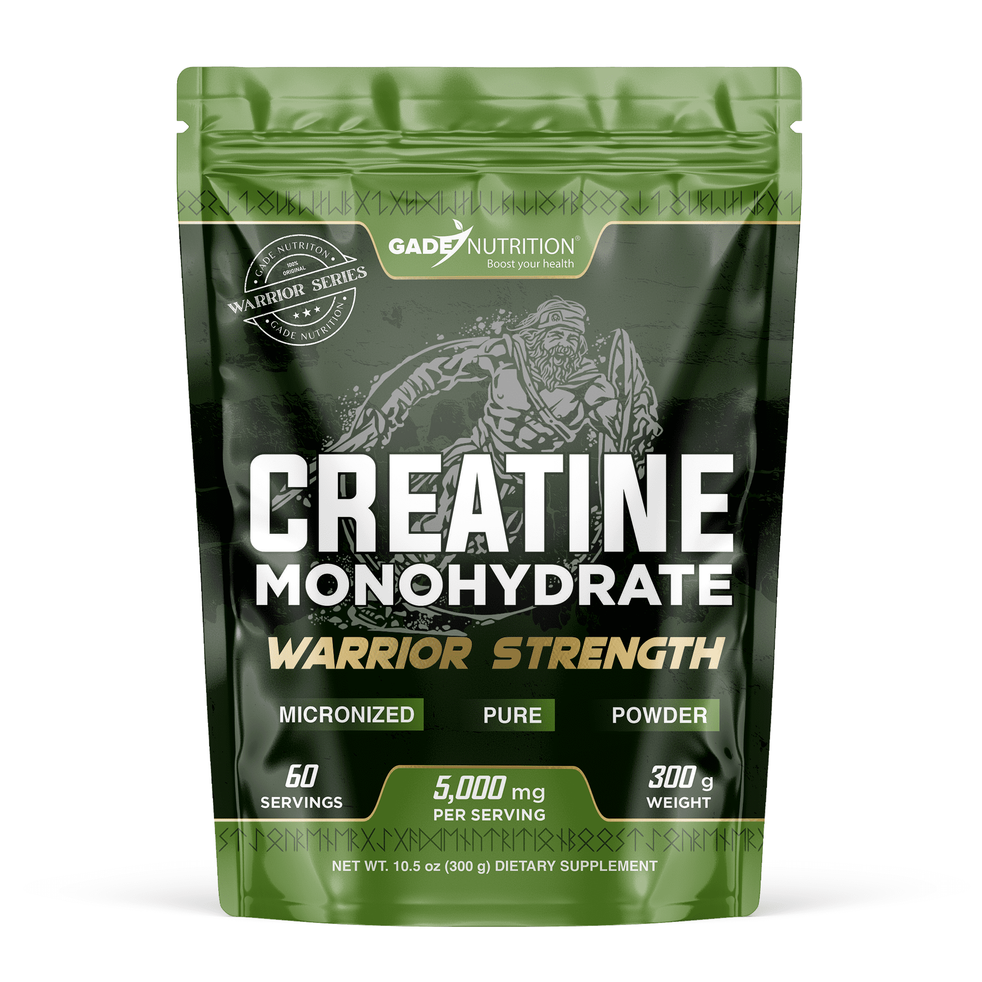 Gade Nutrition Creatine Monohydrate Powder 300g | 5000mg Per Serving ...