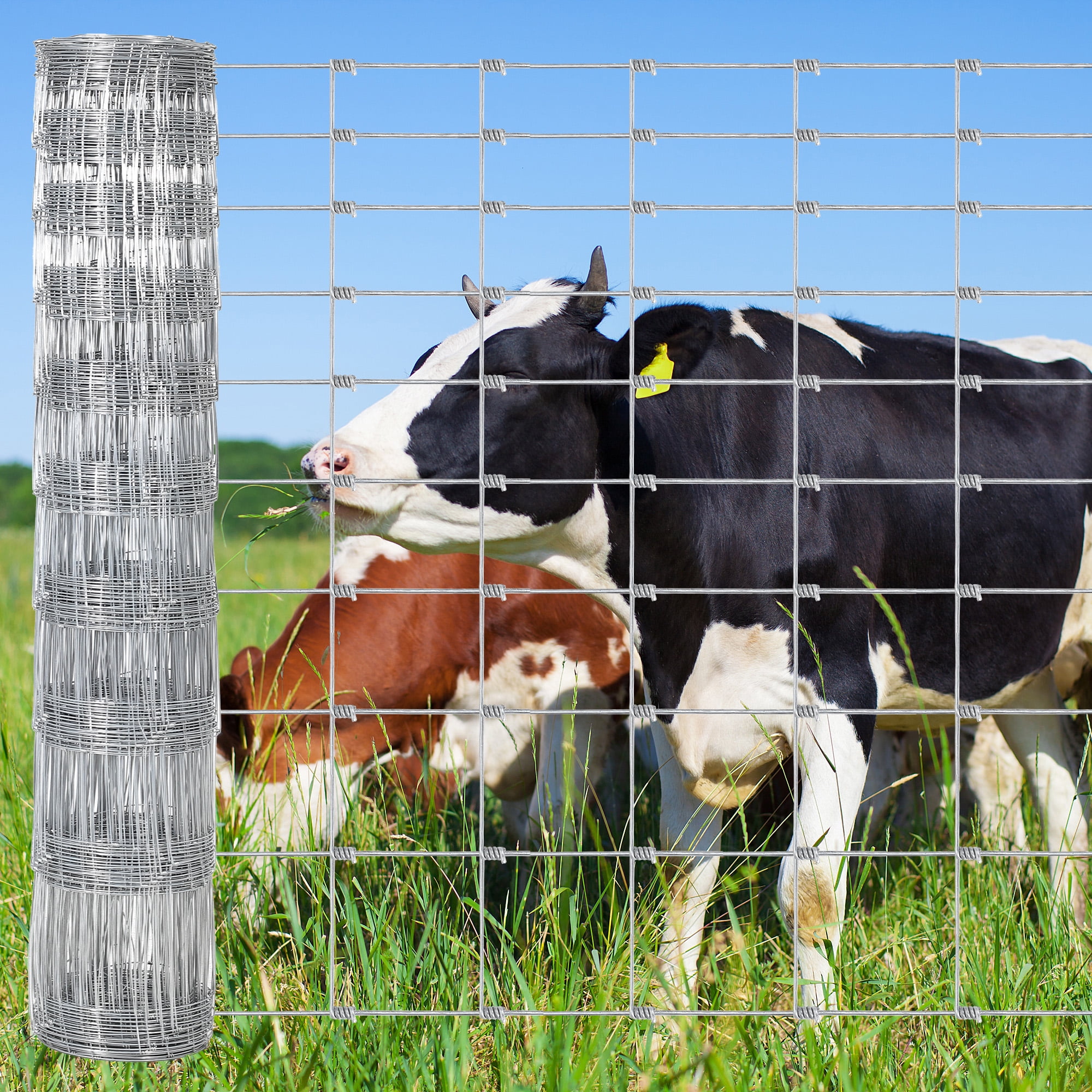 Gaderth 6Ft x 100Ft Heavy-Duty Galvanized Wire Livestock Fence, Durable ...