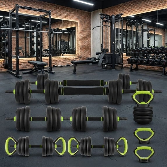 Gaderth Adjustable Dumbbell And Kettlebell Set, 4 In 1 Adjustable ...