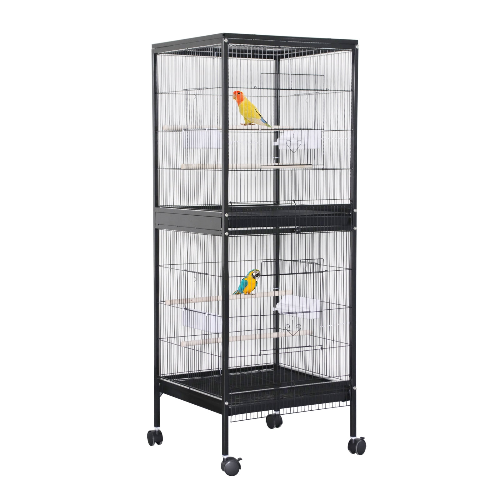 Gaderth Bird Cage with Wheels,55"Large Metal Parakeet Cage for Indoor ...