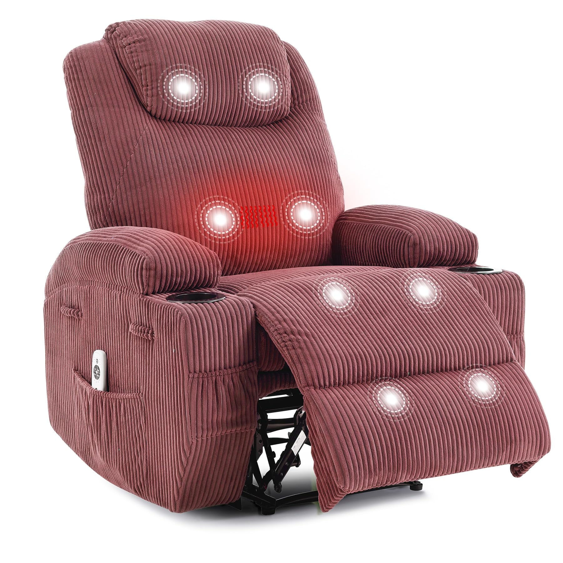 Gaderth Massage Recliner Chair,135° Forward & Backward Adjustment ...