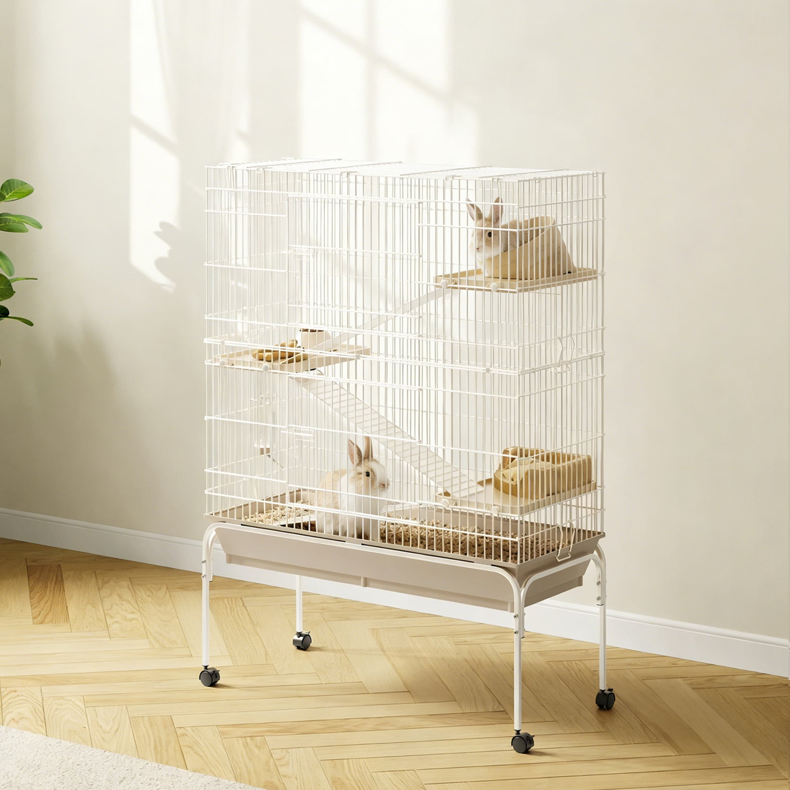 Gaderth Metal Ferret Cage with Wheels, 55" h Rolling Critter Nation ...