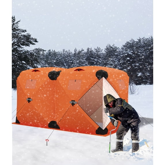 Gaderth Portable Pop Up Ice Fishing Tent,Ice Shelter Ice Fishing Hut ...