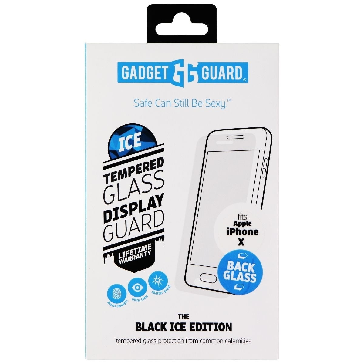 Gadget Guard (Black Ice Back Glass) for iPhone X - Clear / Back Glass ...