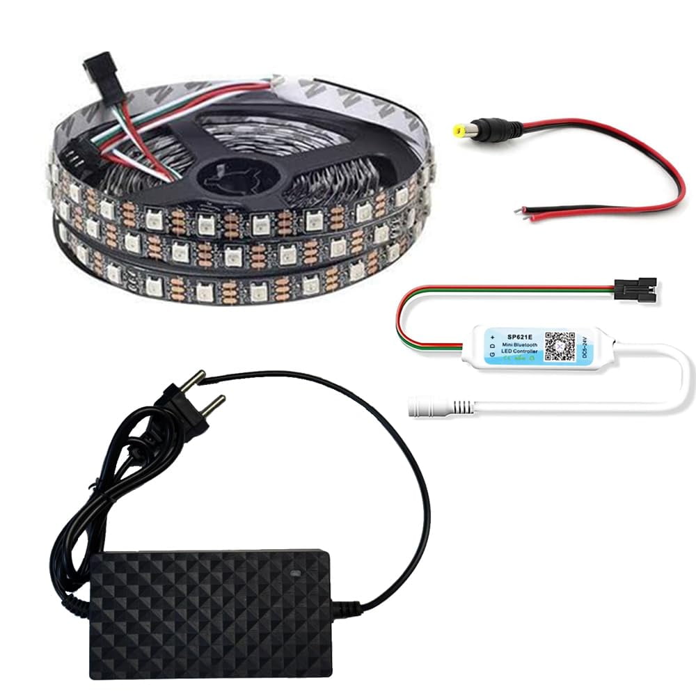 GadgetMart4444 5Meter 12V LED Strip WS2811 SP621E Bluetooth Controller ...