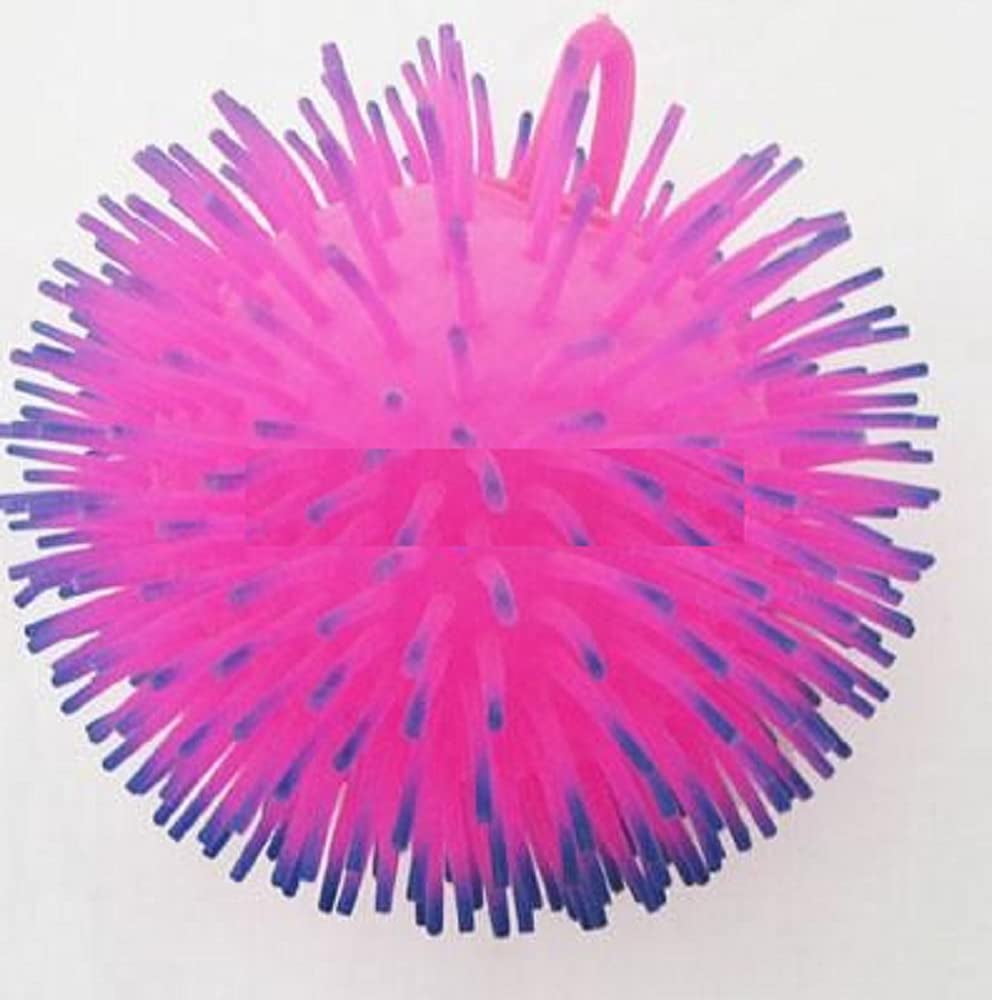 9 Inch Thick Hand-Sized Squishy Puffer Ball - Gadgets 2 Tone Pink Color ...
