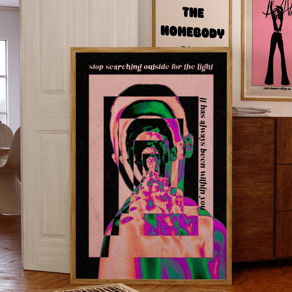 Gadient Art, 70S Poster, Trendy Wall Art, Aura Print, Psychedelic ...