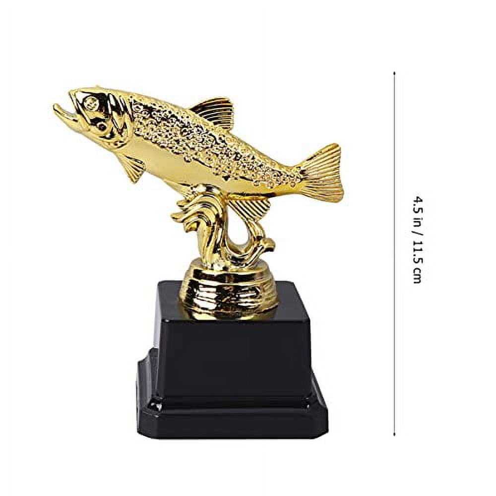 Gadpiparty 2Pcs Fish Trophy Gold Fishing Trophy Award Reward Prizes ...