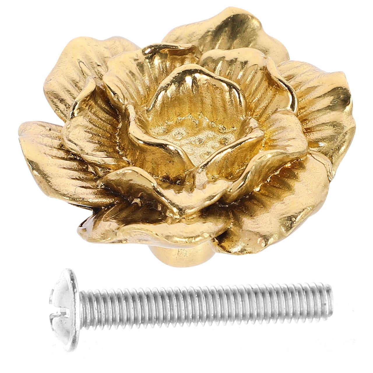 Gadpiparty Gold Rose Cabinet Knobs Flower Shaped Dresser Knob Pulls ...