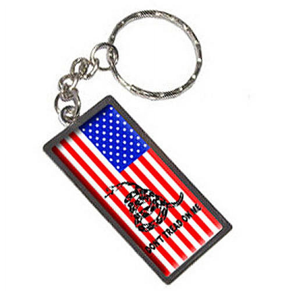 Gadsden Don't Tread On Me Usa Flag Tea Party Keychain Key Chain Ring ...