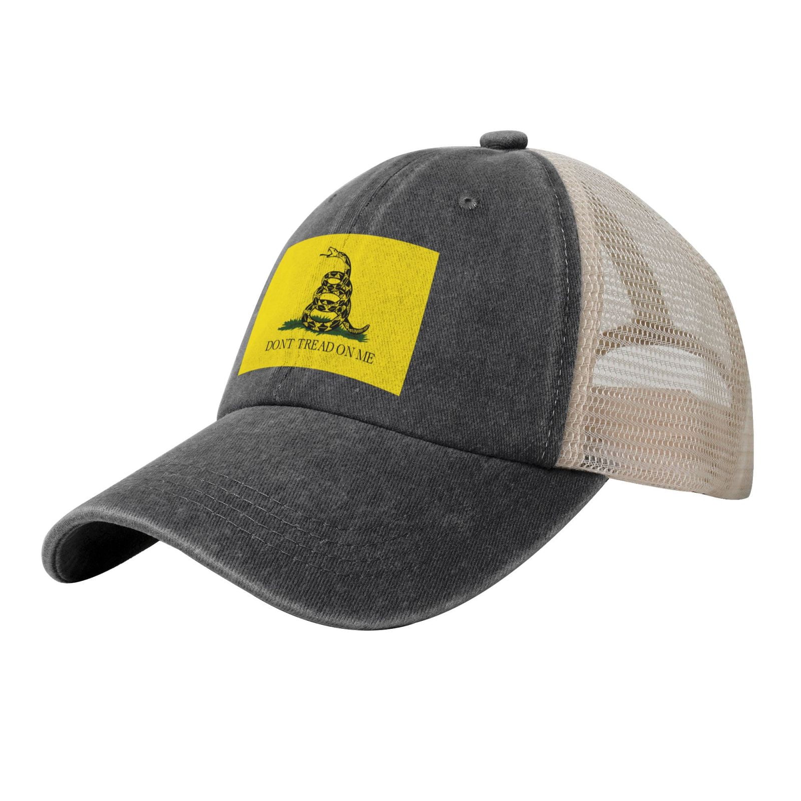 Gadsden Flag Baseball Cap Trucker Hat For Men Women Adjustable Outdoor ...