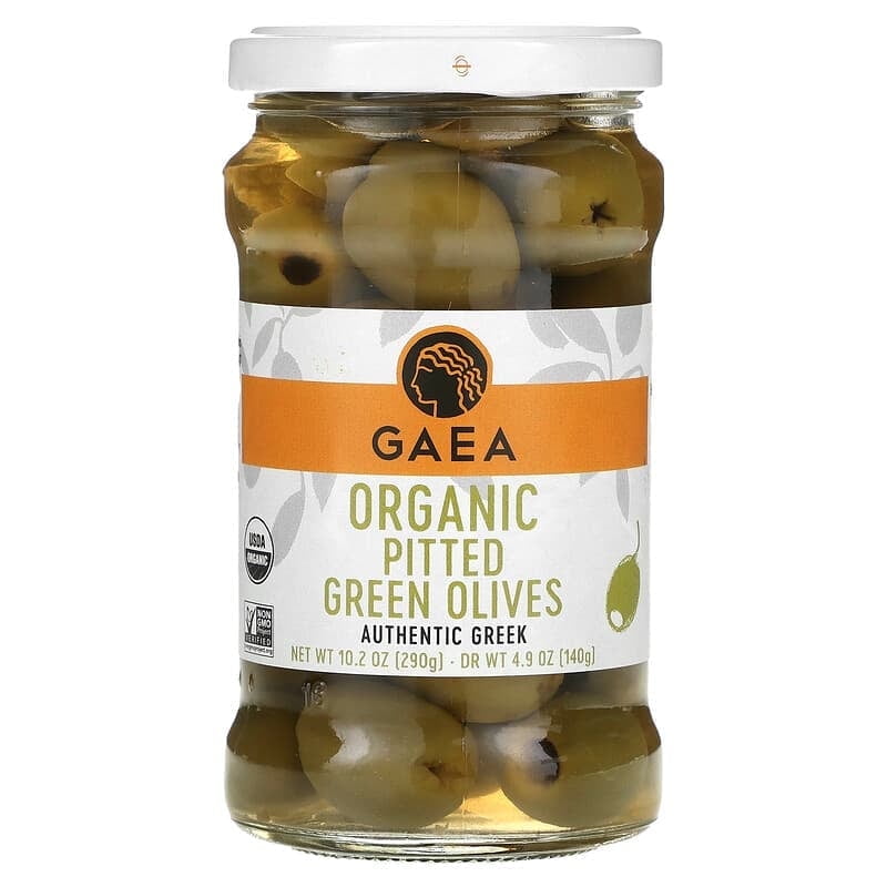 Gaea, Organic Pitted Green Olives, 10.2 oz - Walmart.com