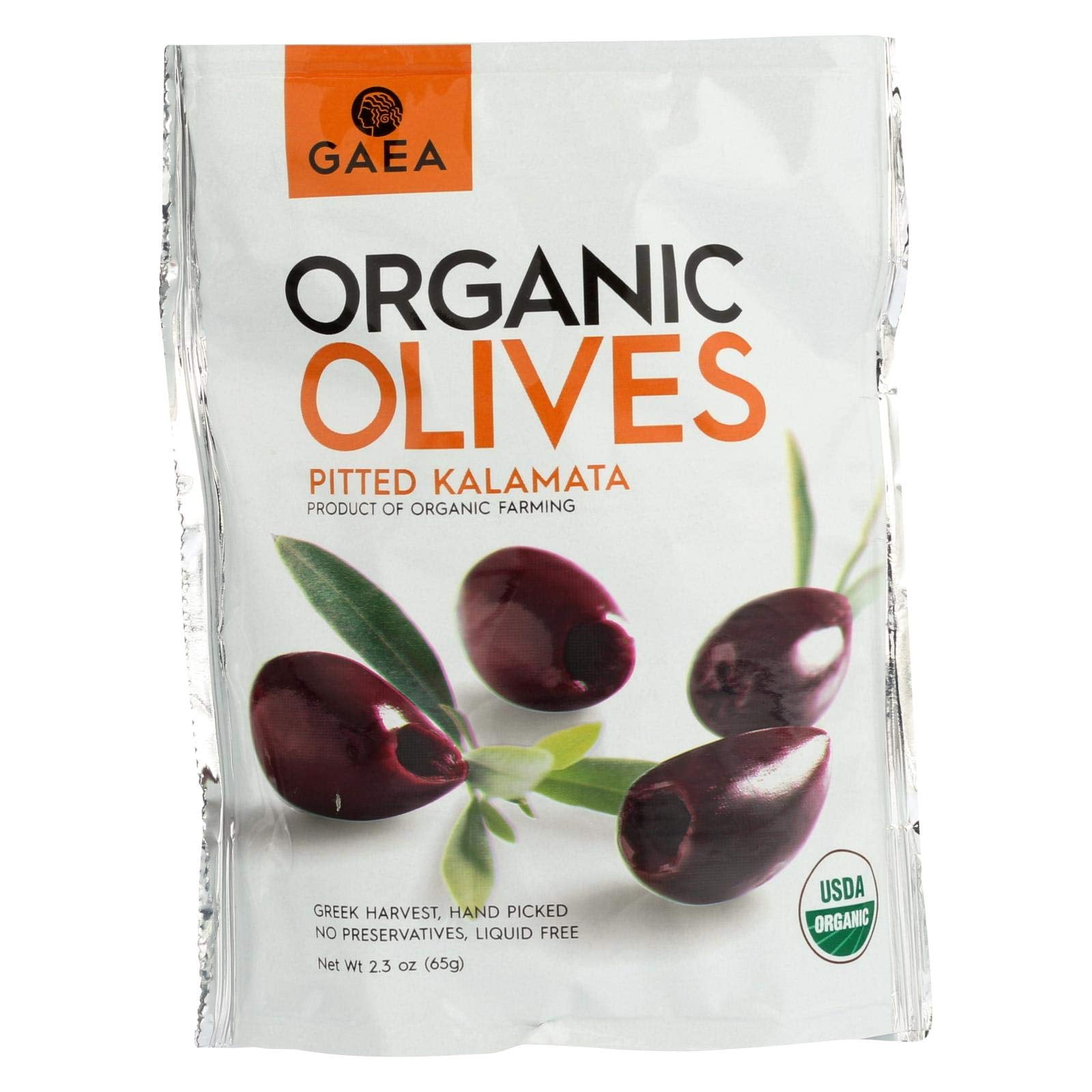 Gaea Organic Snack Pack Pitted Kalamata Olives with Sea Salt and ...