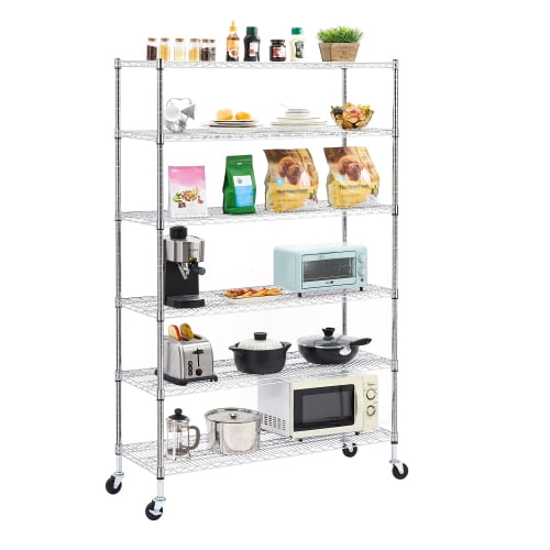Gaeanet 6 Tier Chrome Plated Heavy Duty Adjustable Shelves and Racks ...
