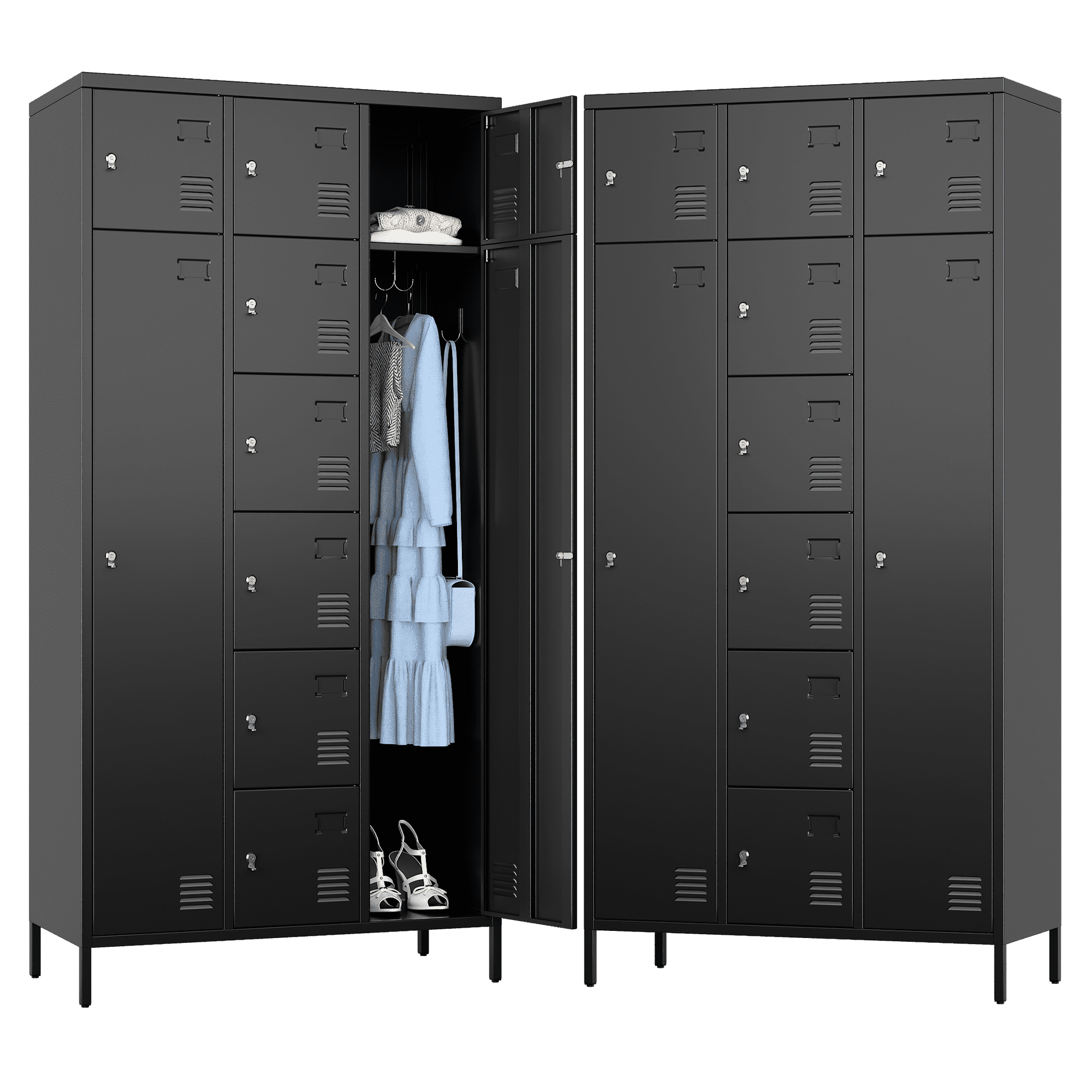 Gaeanet 72" H Metal Storage Lockers with 10 Doors,Steel Office Lockers ...