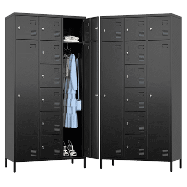72" H Metal Storage Lockers with 10 Doors and Rod,Industrial ...