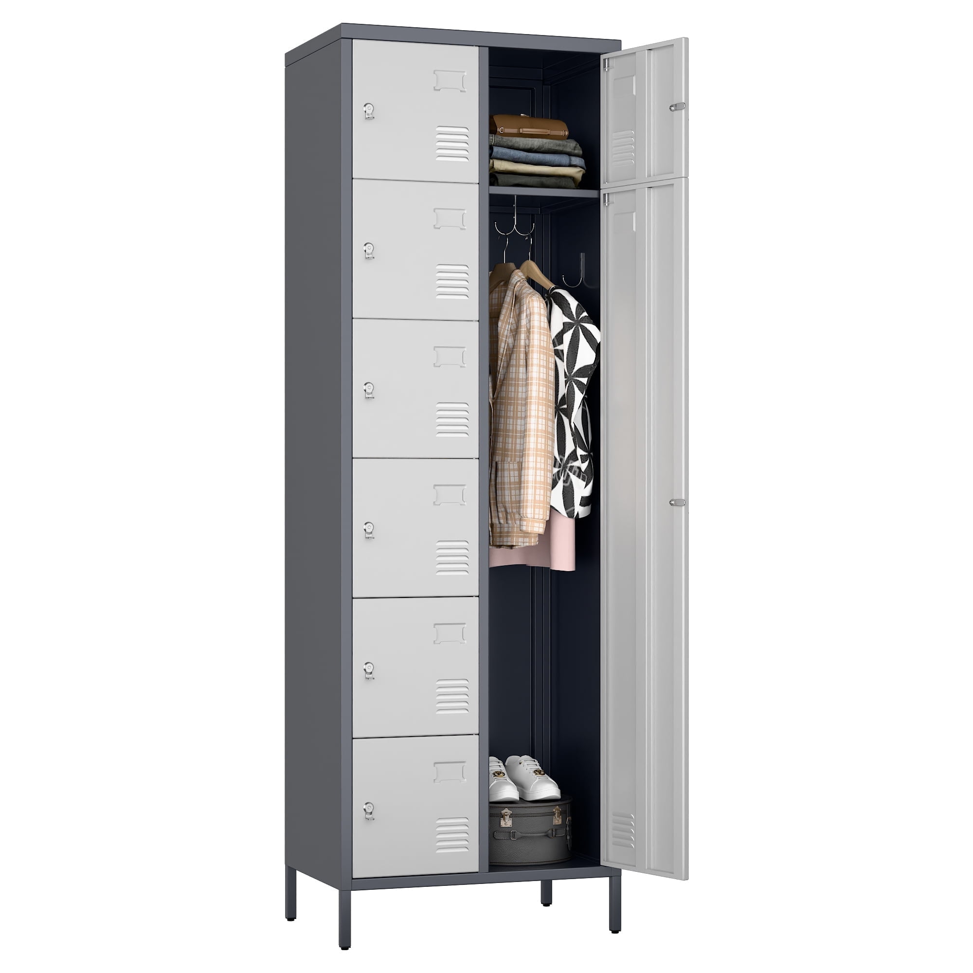 Gaeanet 72" H Metal Storage Lockers with 8 Doors,Steel Office Lockers ...