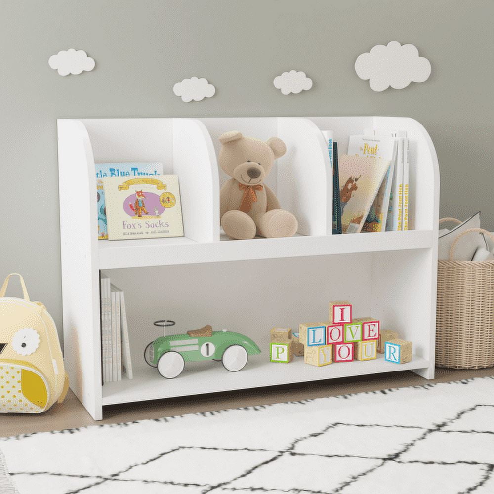 Gaeanet Kids Bookcase with 4 Compartments, Storage Book Shelf, Storage ...