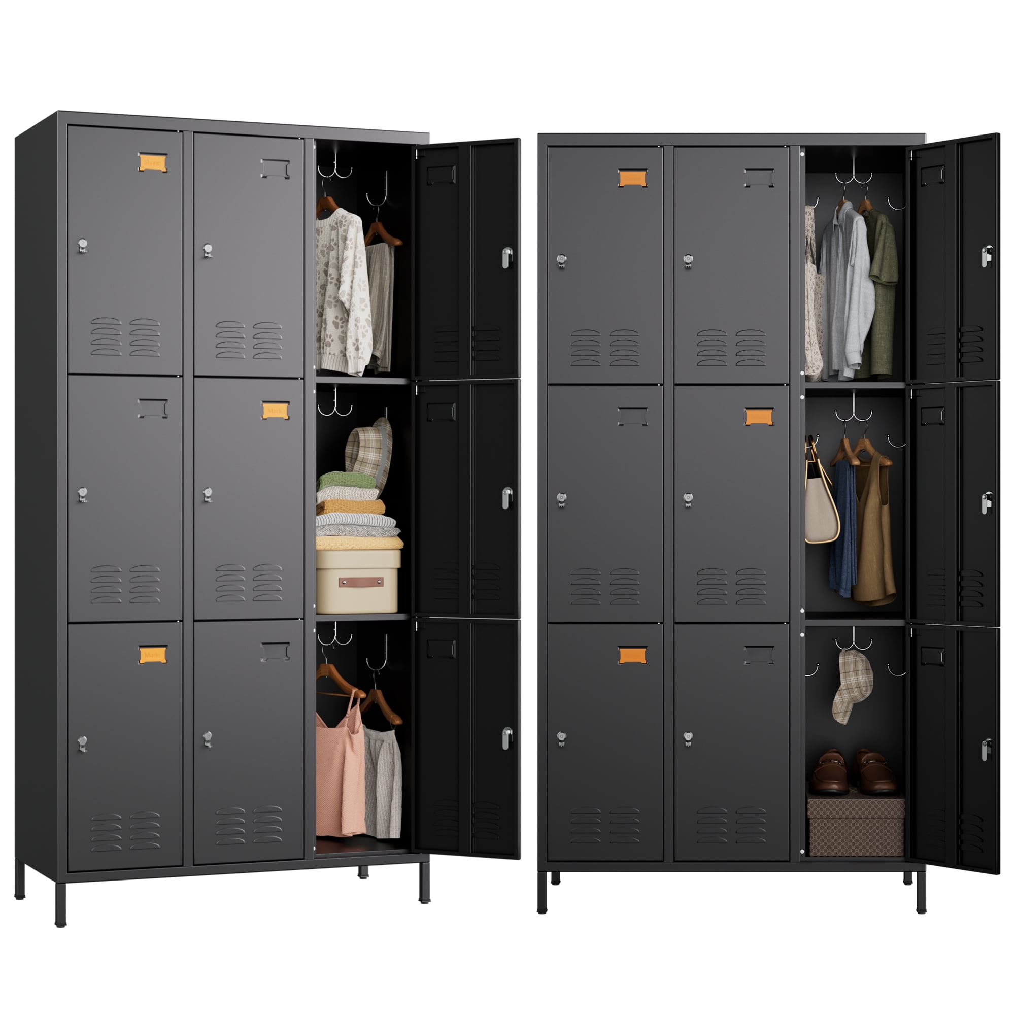 Gaeanet Metal Storage Lockers for Employees, 9 Door Steel Locker with ...