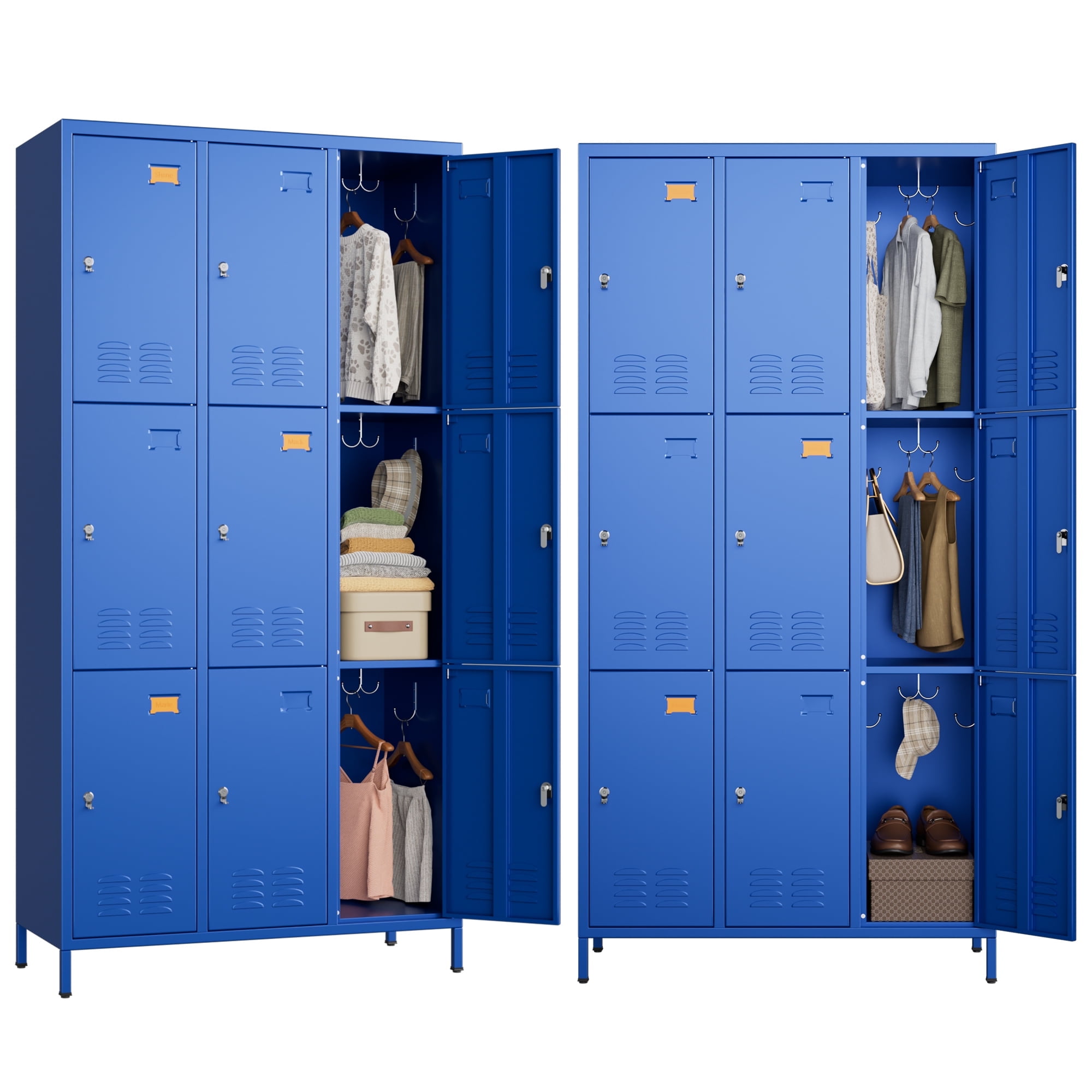 Gaeanet Metal Storage Lockers for Employees, 9 Door Steel Locker with ...
