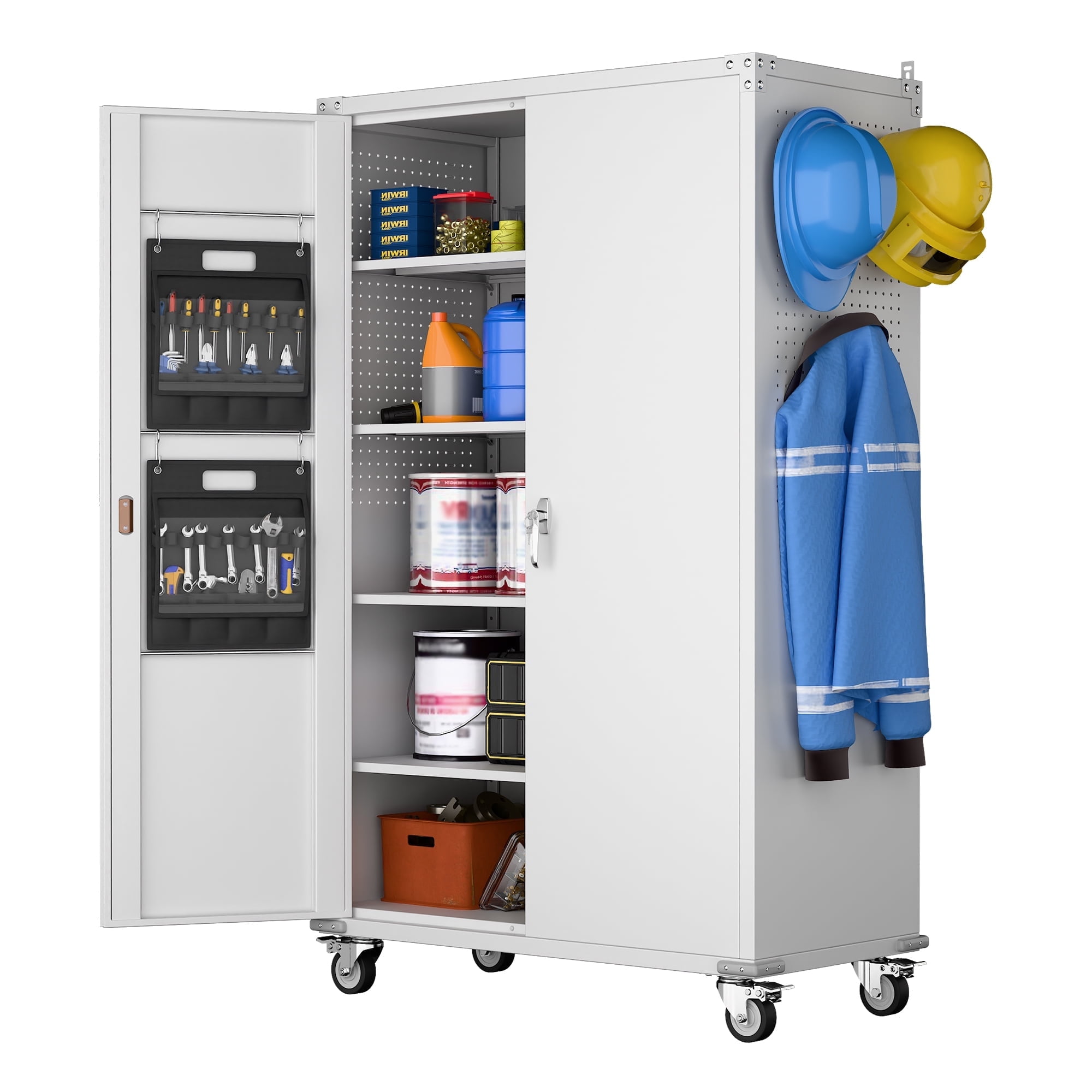 Gaeanet Upgraded Wide & Deep Extra Large Metal Storage Cabinet on ...