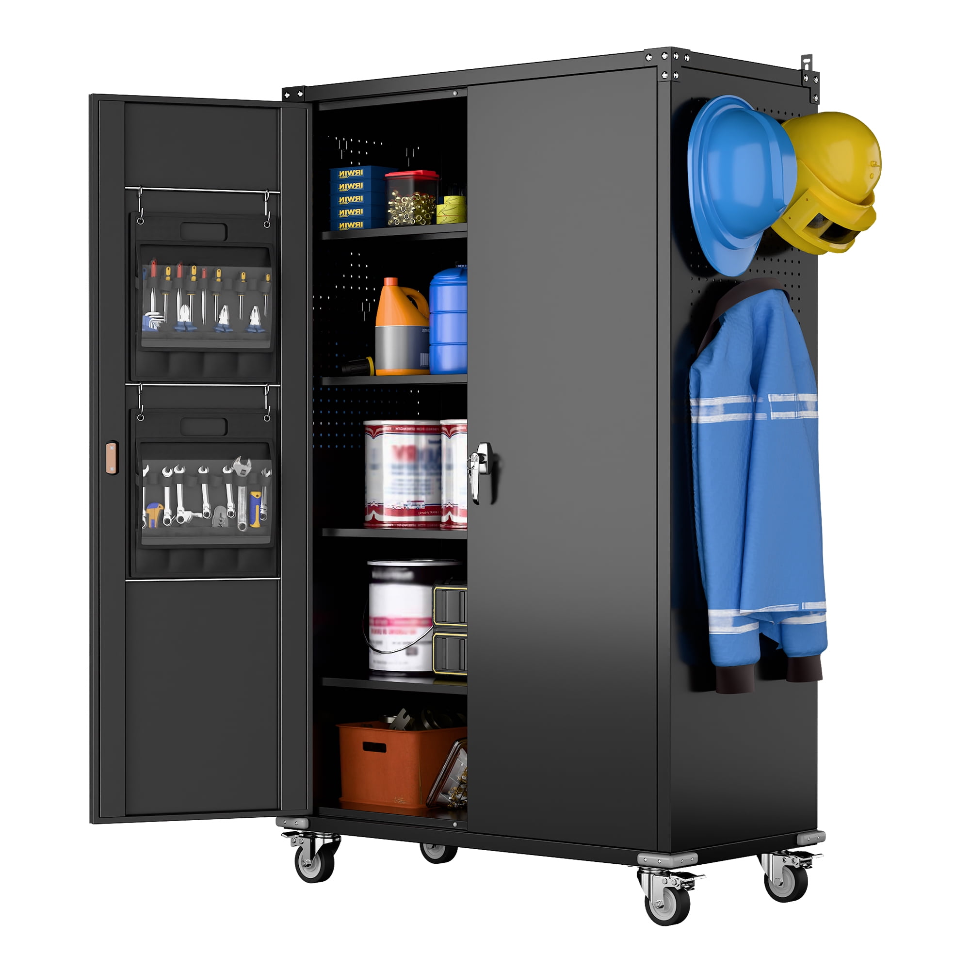 Gaeanet Upgraded Wide & Deep Extra Large Metal Storage Cabinet on ...