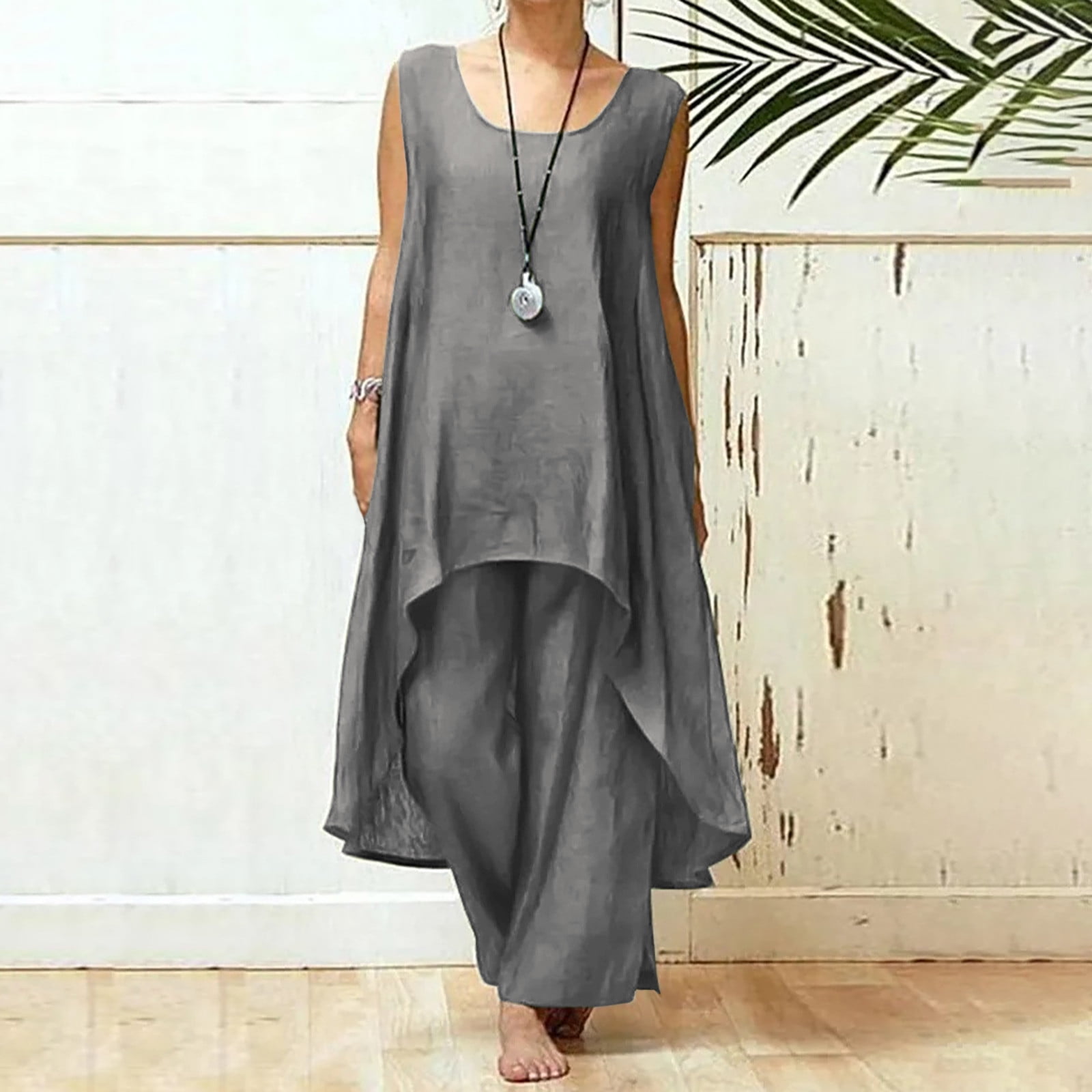 Gaecuw Two Piece Sets for Women Summer Solid Loungerwear Sets Plus Size ...