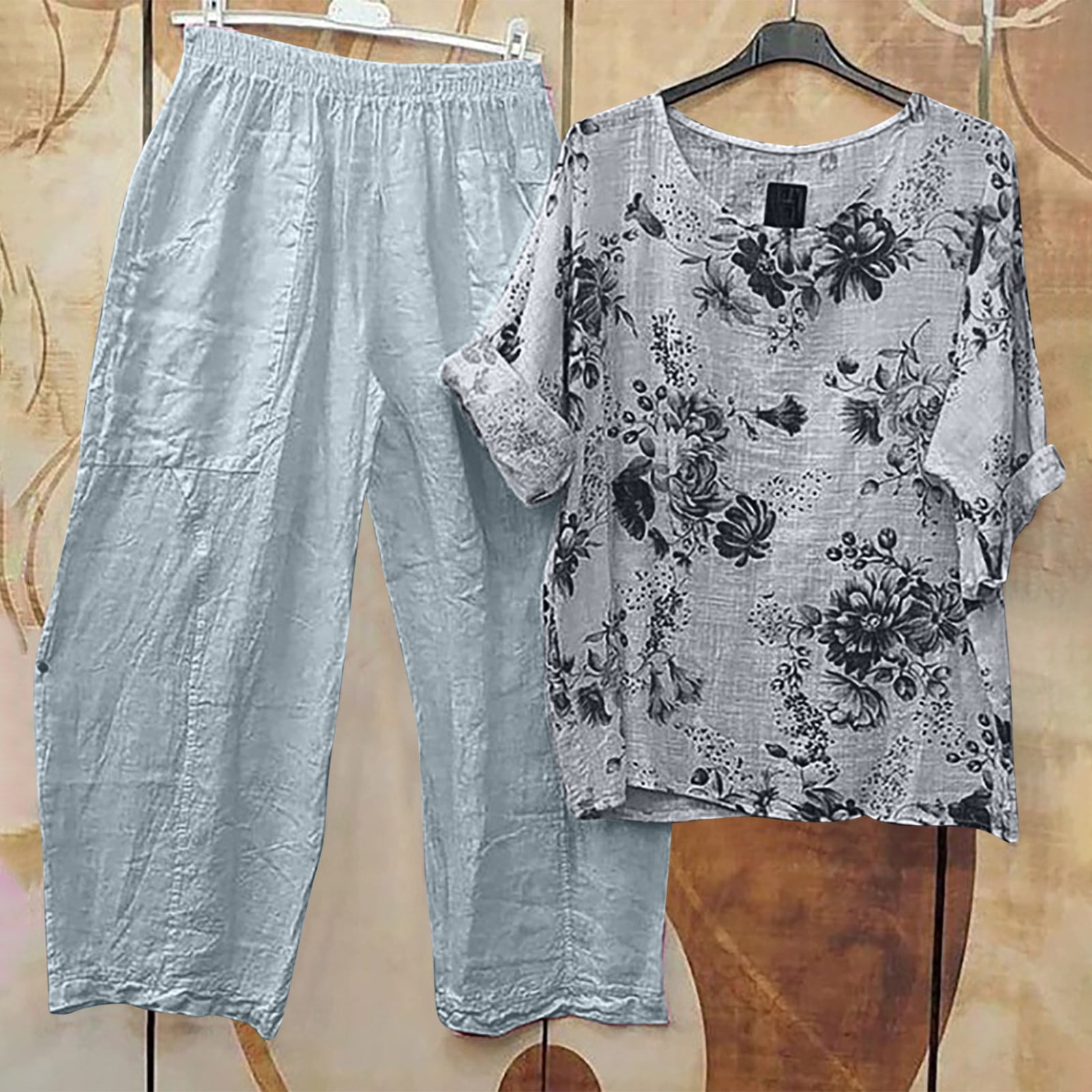 Gaecuw Womens 2 Piece Sets Summer Two Piece Outfits for Women Plus Size ...