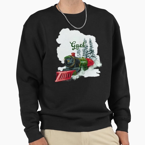Gael Watercolor Christmas Train Holiday Graphic Unisex Sweatshirt Retro ...