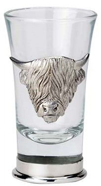 GaelSong Highland Cow Shot Glass Pewter Scottish 2 Oz Handmade Bar Item ...