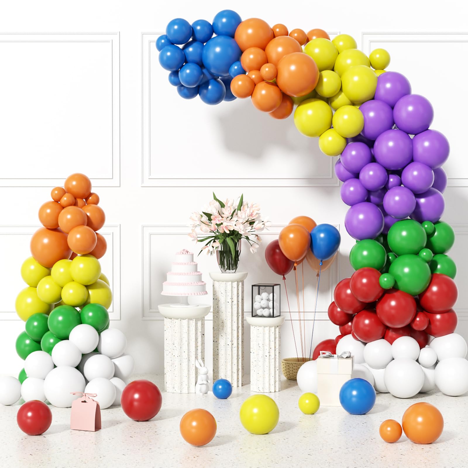 GaesQae165PCS Rainbow Balloons for YPF5 balloon Garland Kit - Balloon ...
