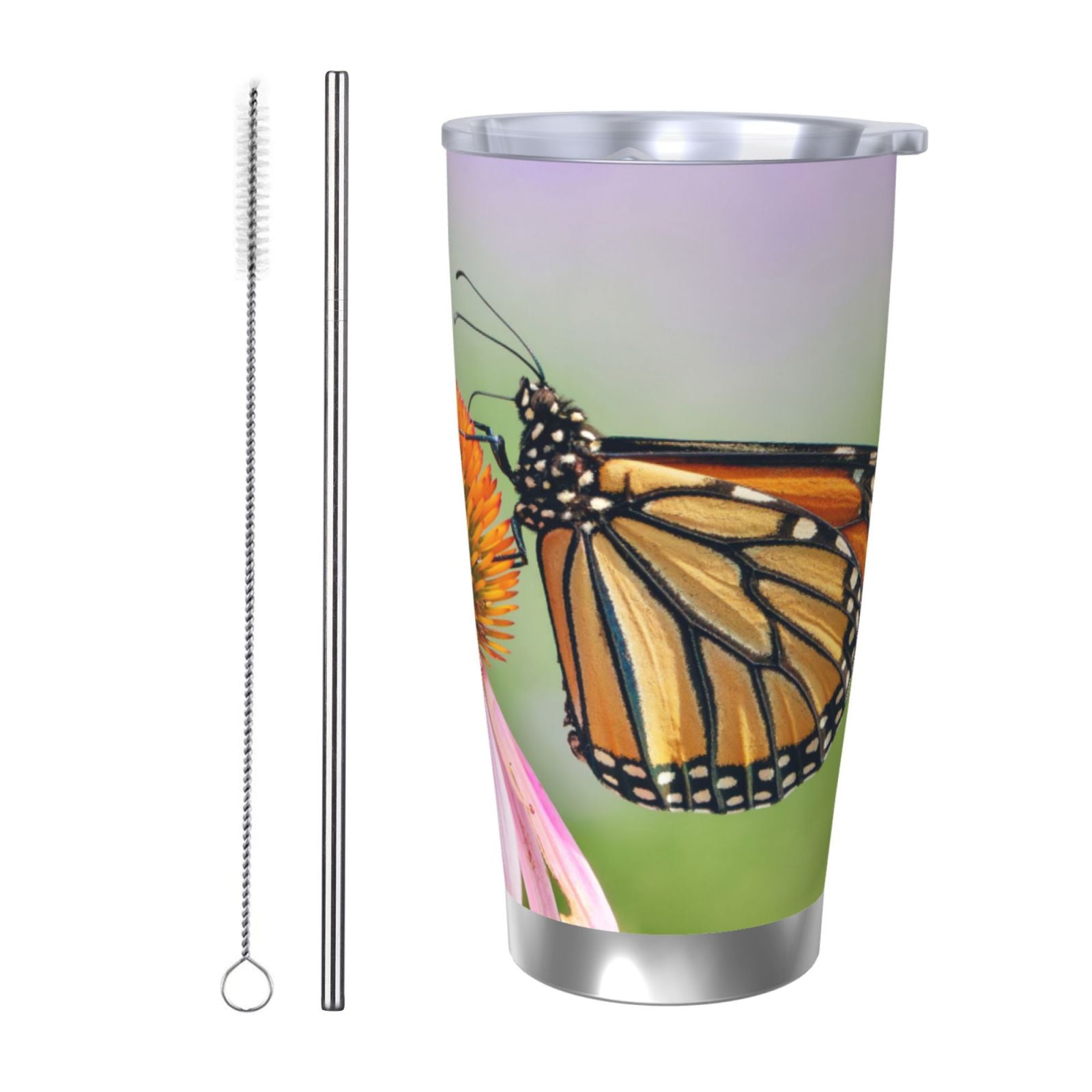 Gaeub A monarch butterfly Print 20-Ounce Stainless Steel Car Cup ...