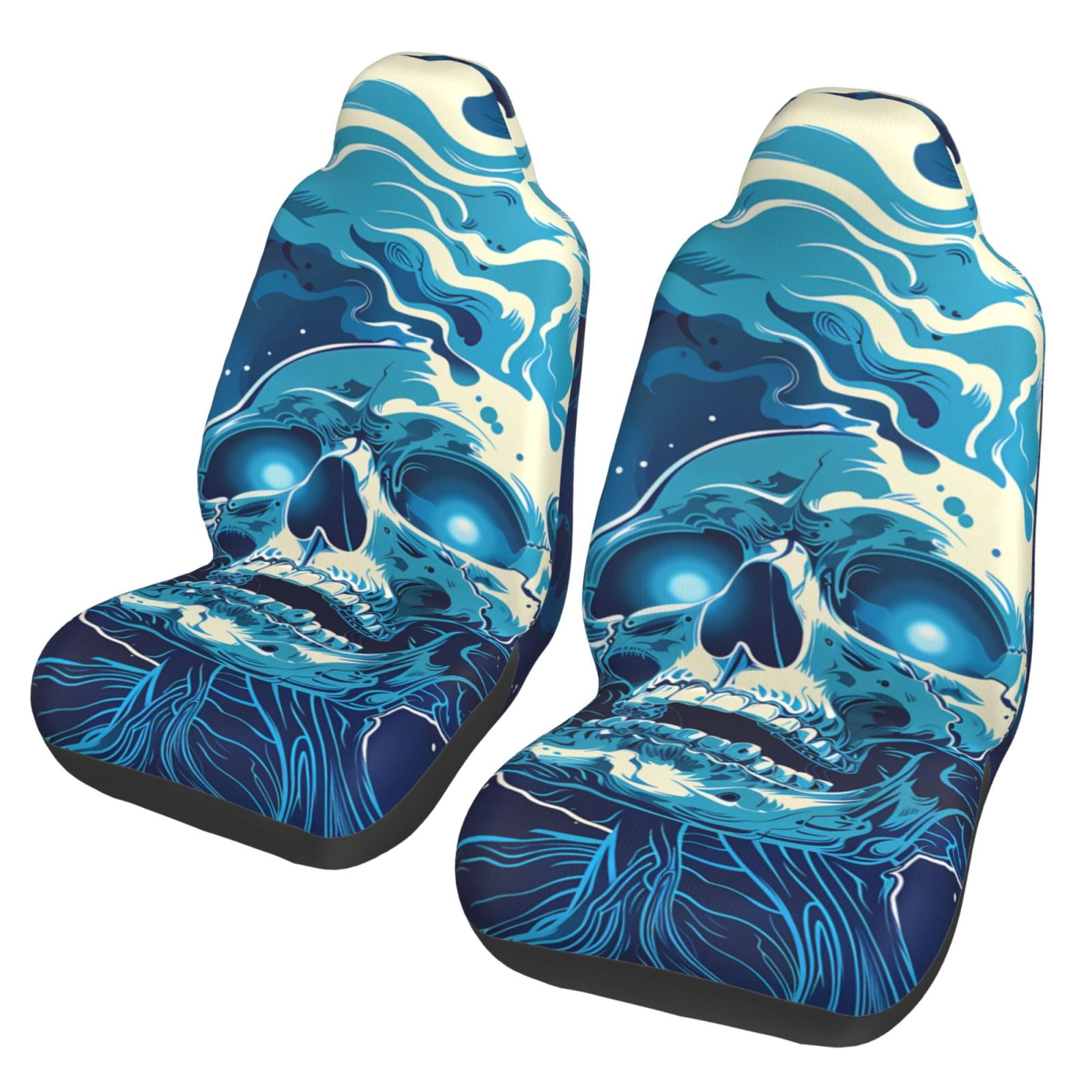 Gaeub Abstract Blue Skull 2Pack Full Set Car Seat Covers with Soft ...