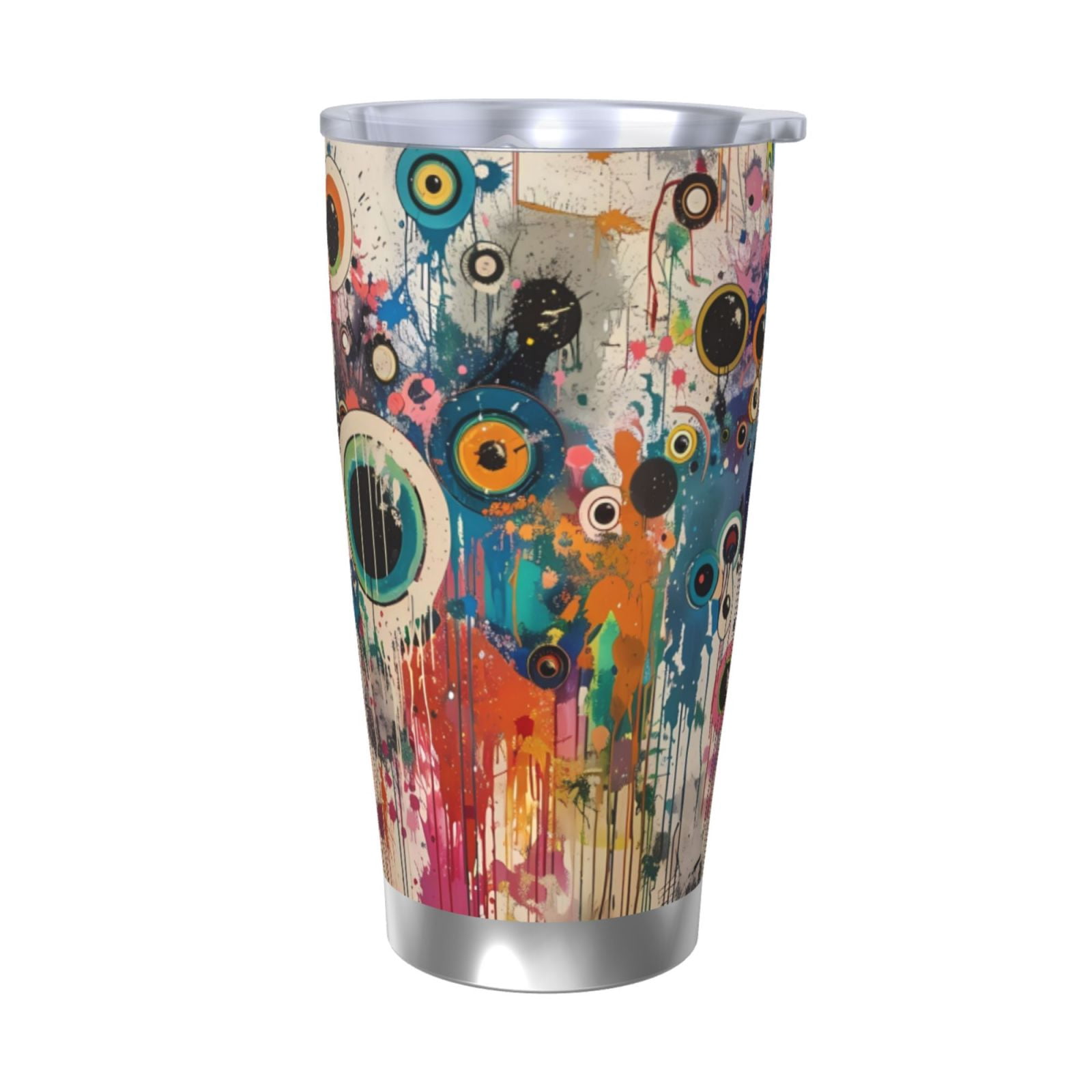 Gaeub Abstract Colorful Dripping Circles Print 20-Ounce Stainless Steel ...
