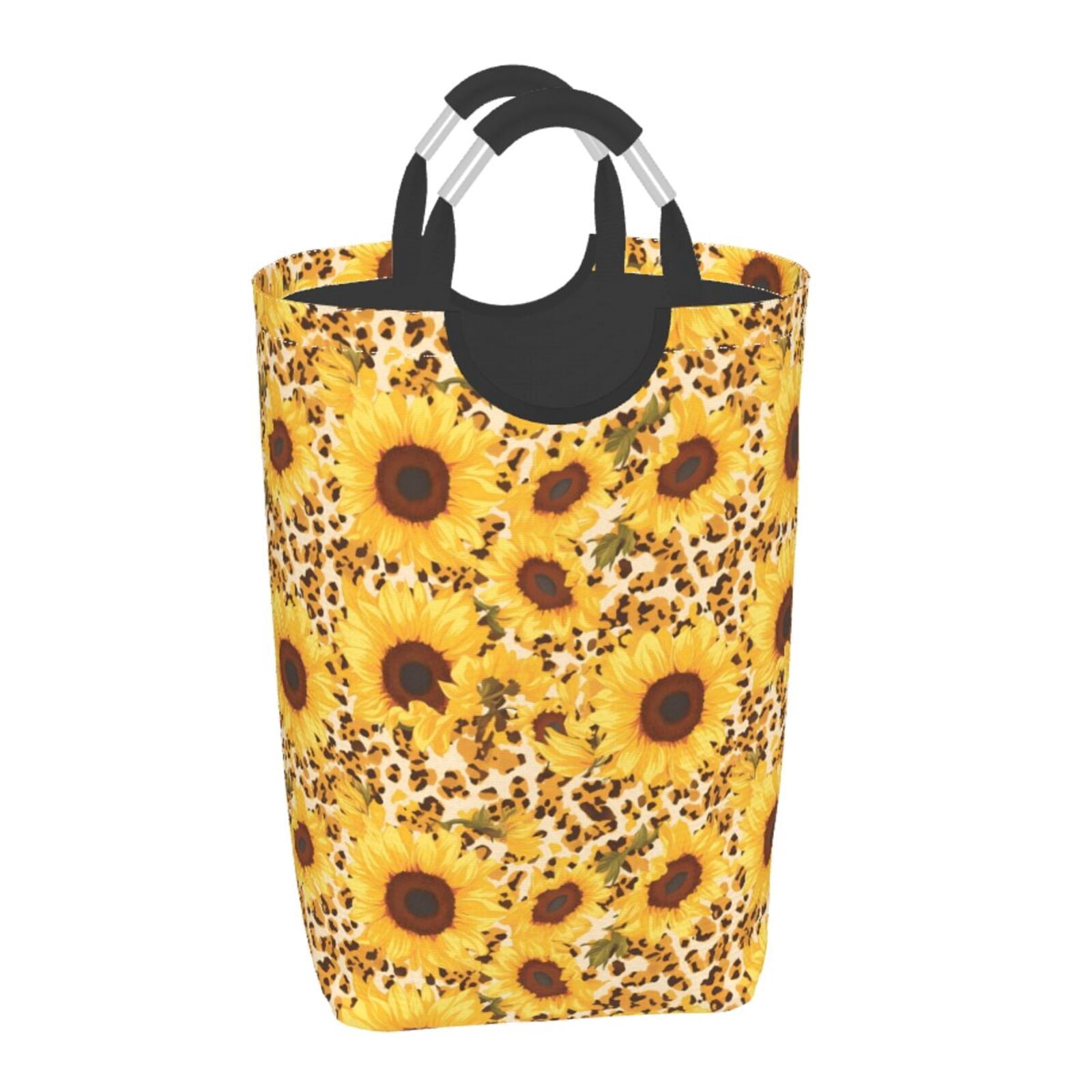 Gaeub Abstract Leopard Print Sunflower Print 50L Large Laundry Hampers ...