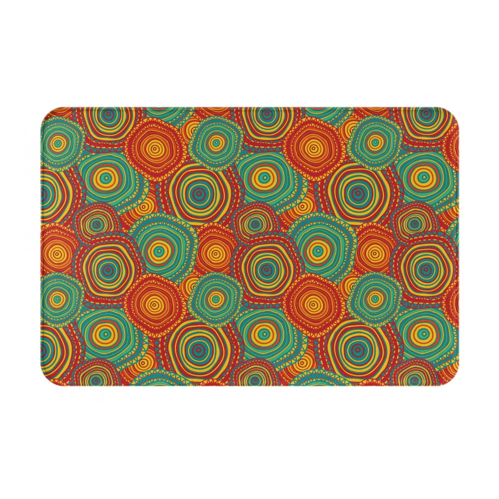 Gaeub Abstract Pattern Print Door Mat with Heavy Duty Backing,Welcome ...