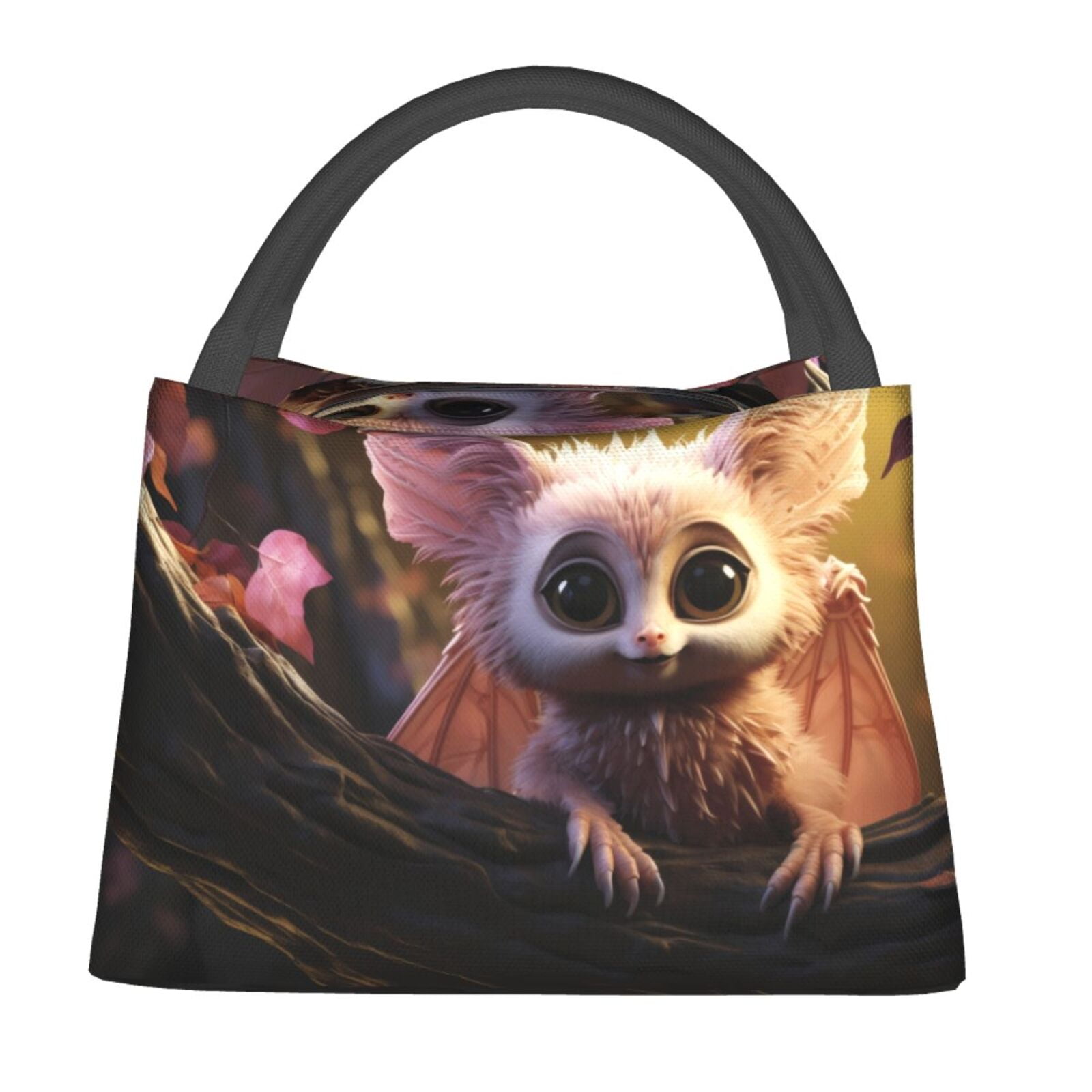 Gaeub Adorable Fluffy Bat Collapsible Cooler Bag Insulated,Leakproof ...