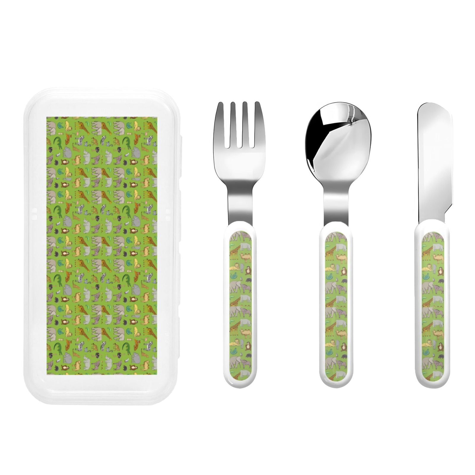 Gaeub African Animals 1 Print 3-Piece Children Knife Spoon Fork Set ...