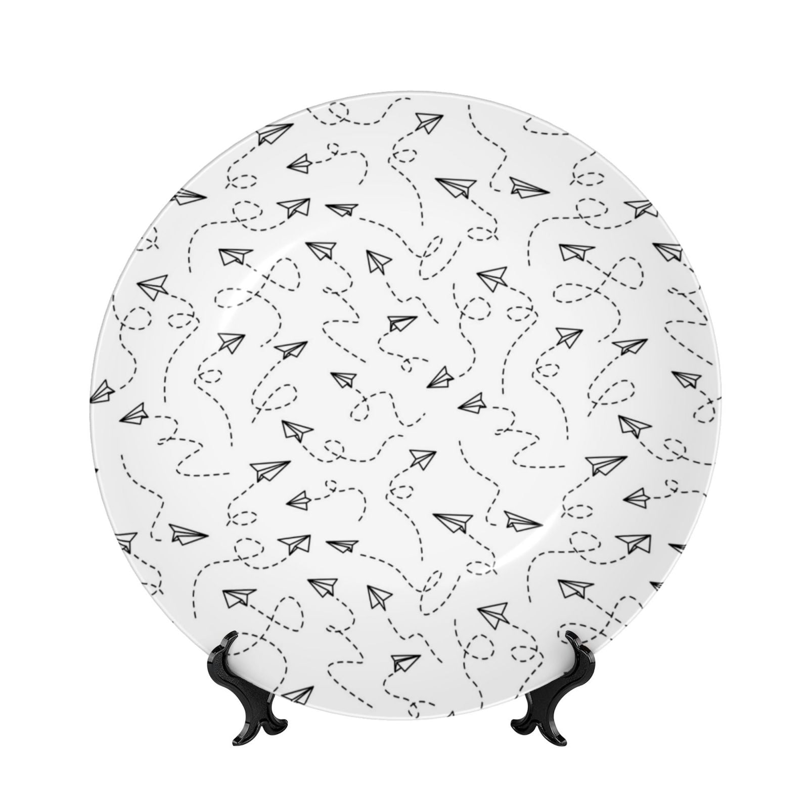 Gaeub Airplane Print Ceramic Plate,Dinner Plates,Bone China Decorative ...