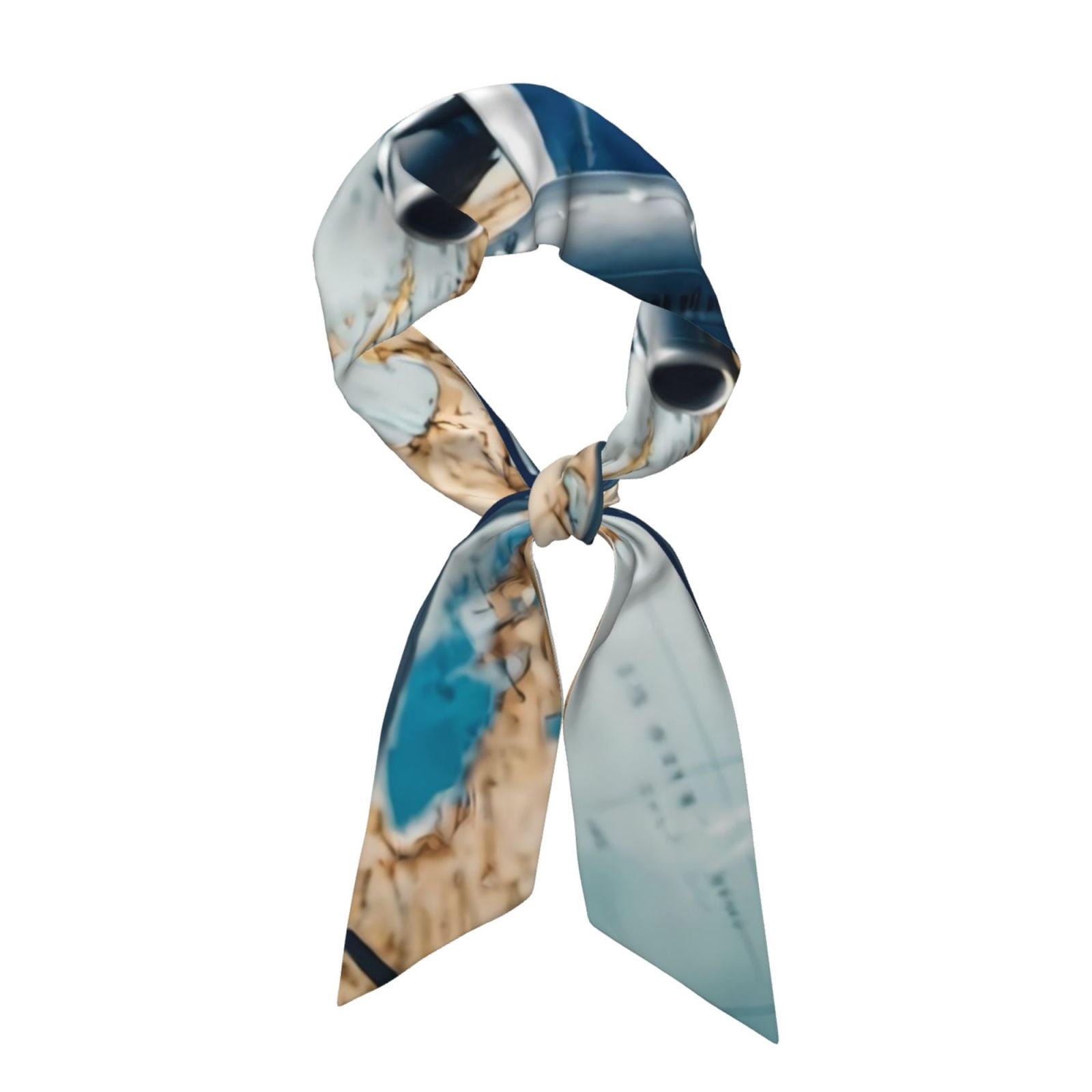 Gaeub Airplane World Map Adventure Printed Silk Feeling Scarf ， Satin ...