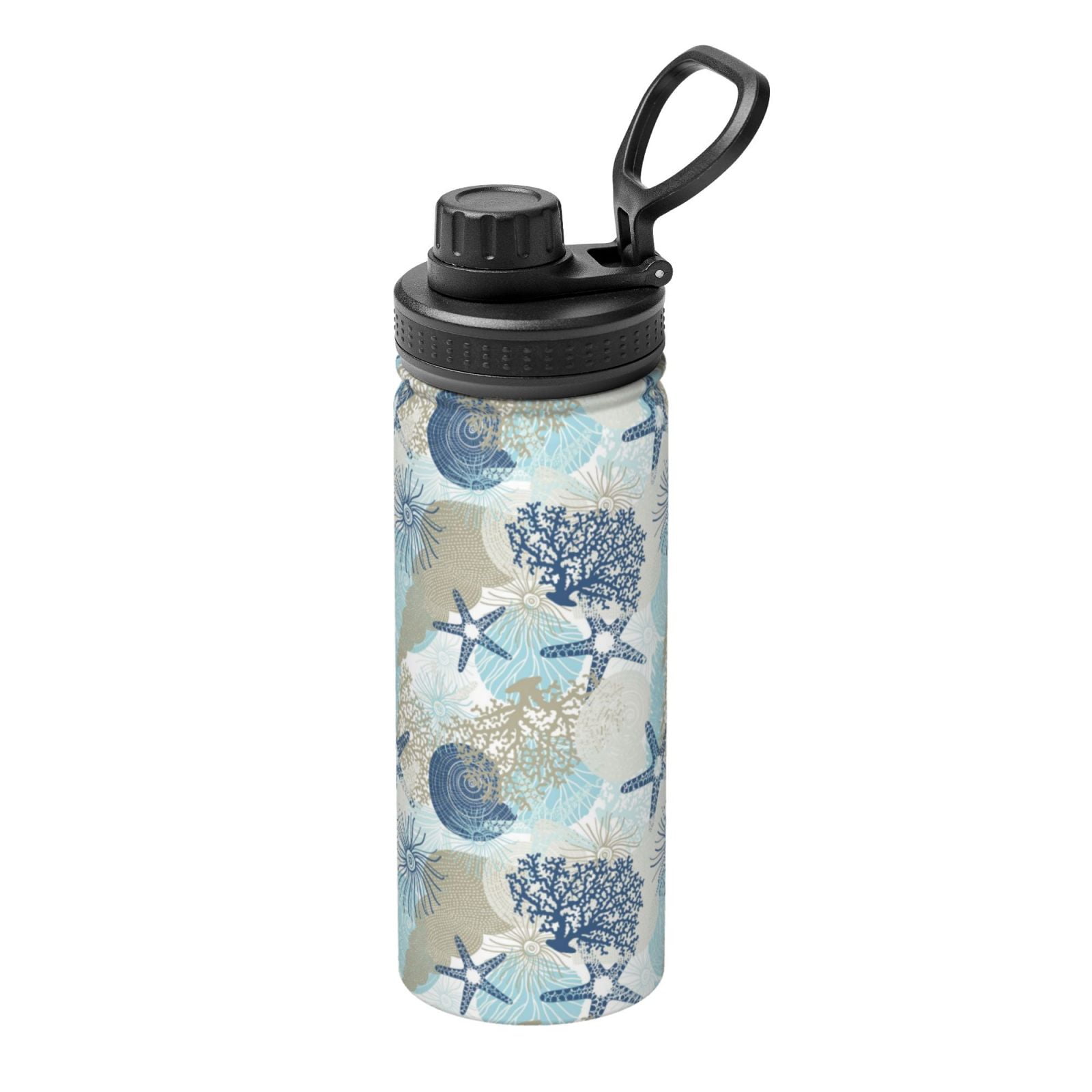 Gaeub Algae Corals and Seashells Print Stainless Steel Water Bottle ...
