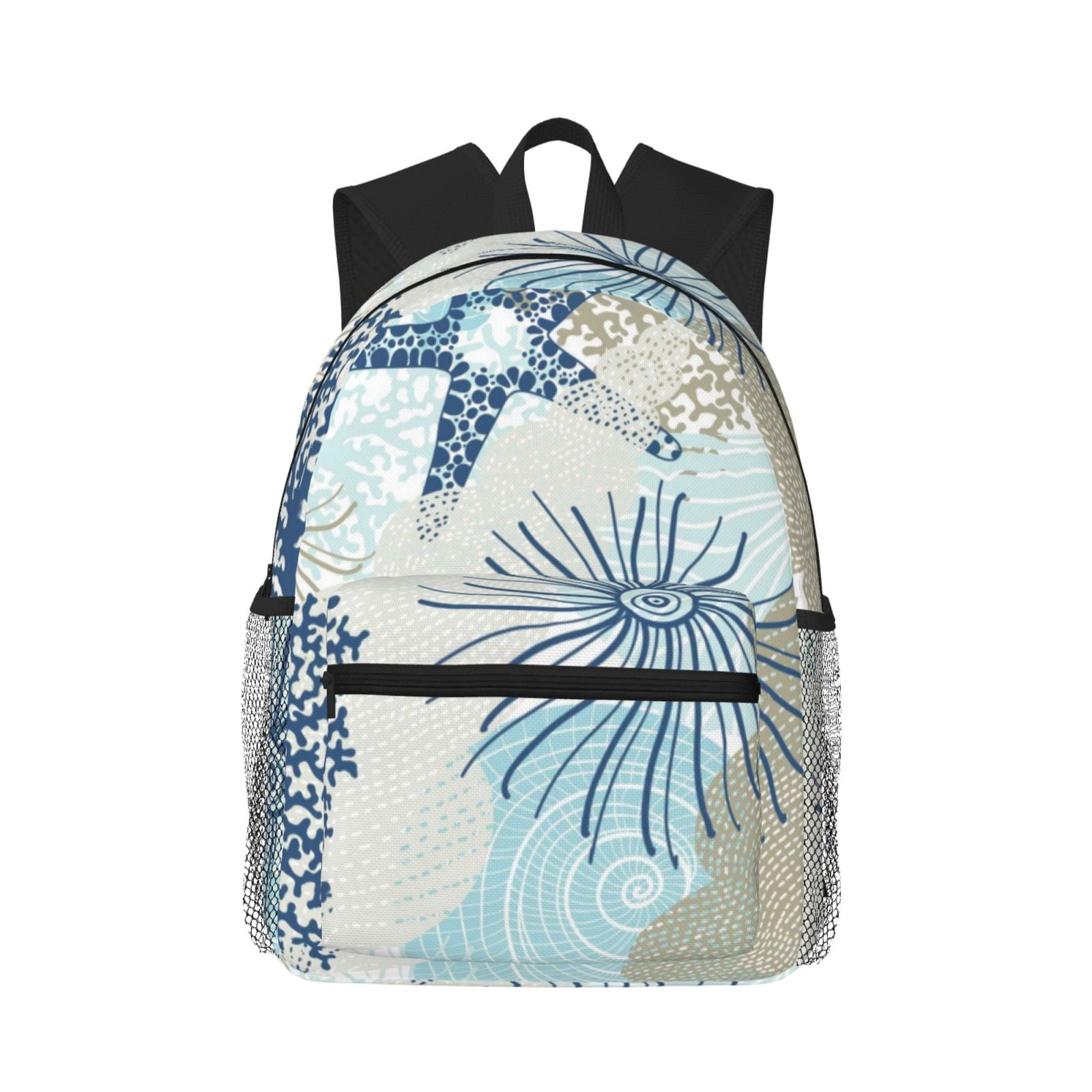 Gaeub Algae Corals and Seashells School Backpack Waterproof Bookbag for ...
