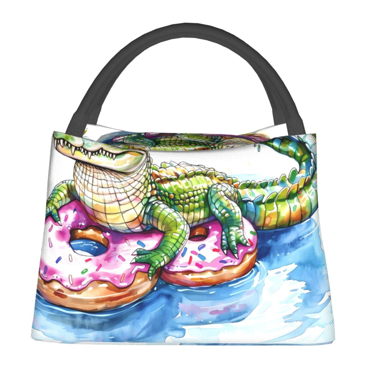 Gaeub Alligator Donut Pool Float Collapsible Cooler Bag Insulated ...