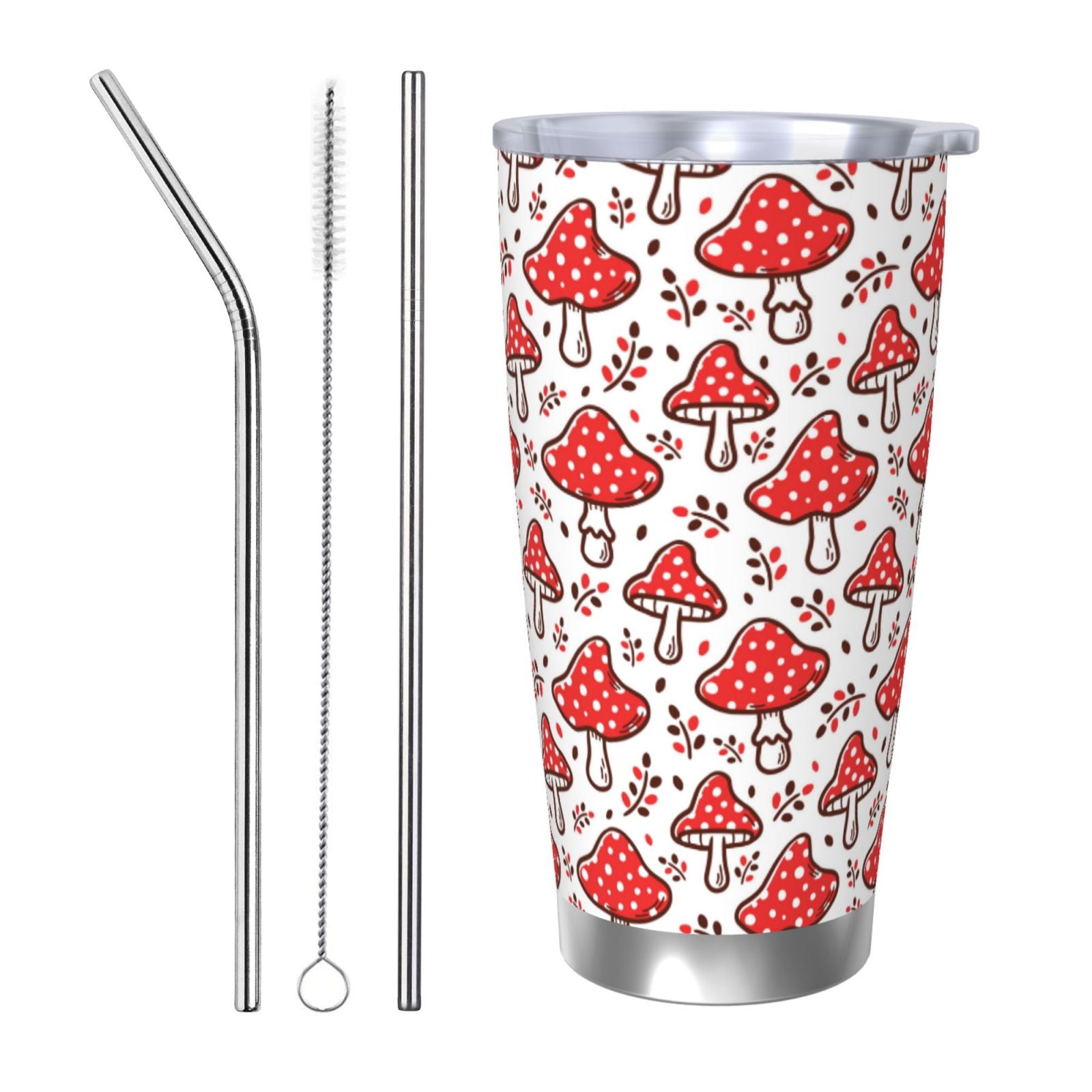 Gaeub Amanita Red Mushroom Print 20-Ounce Stainless Steel Car Cup ...