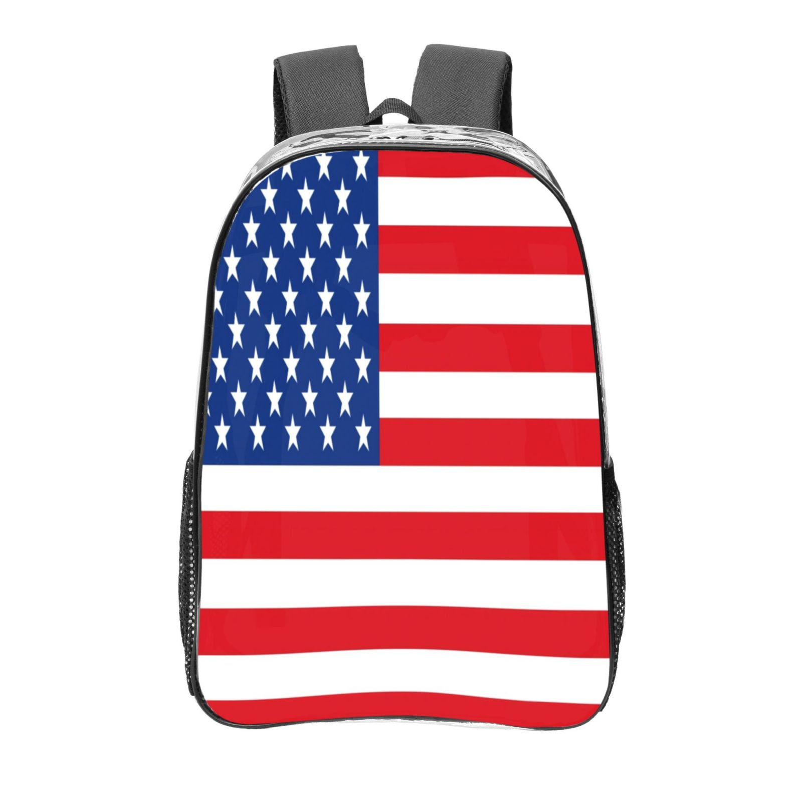Gaeub America Flags3 Print Clear Backpack ,Clear Transparent Backpack ...