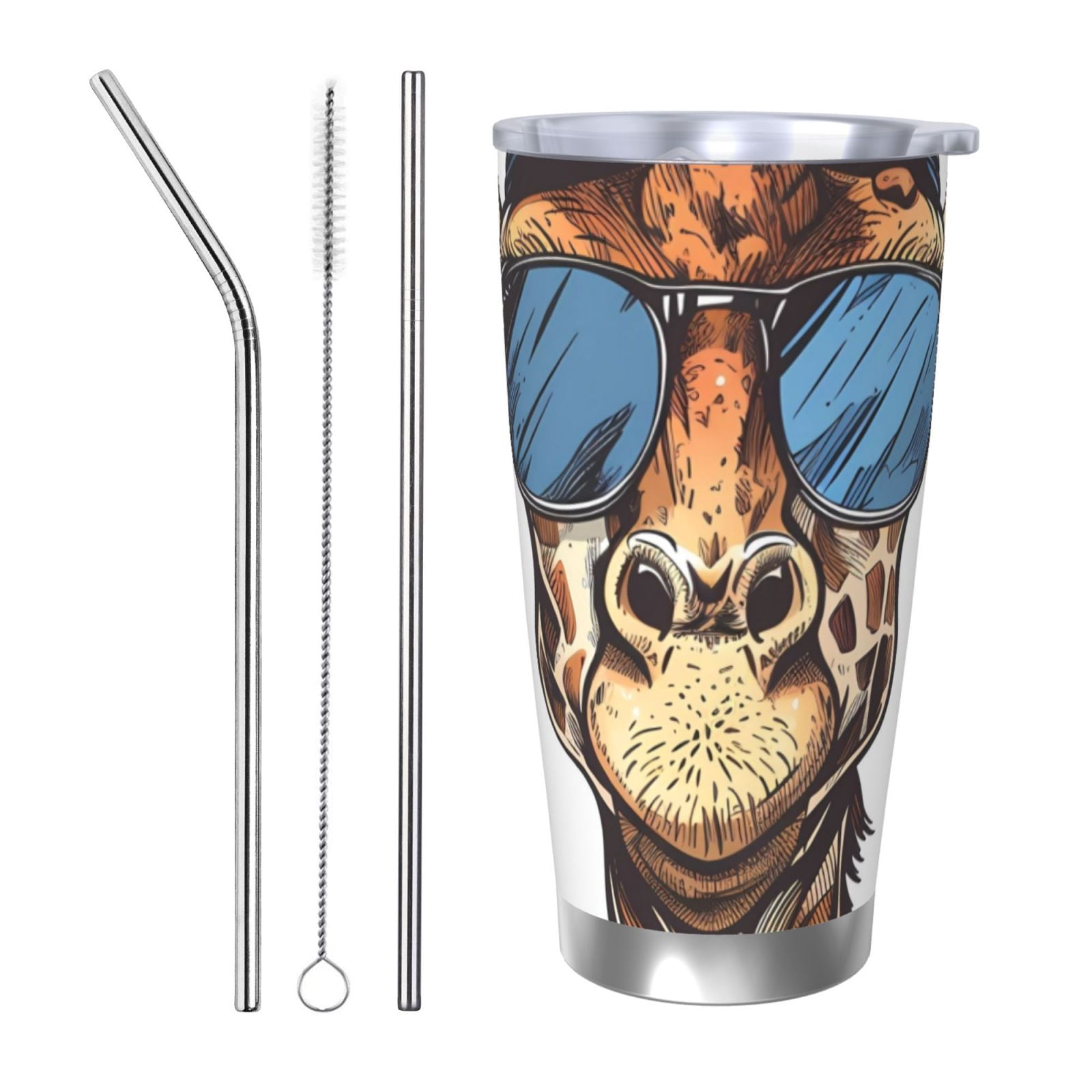 Gaeub American Giraffe Style Print 20-Ounce Stainless Steel Car Cup ...